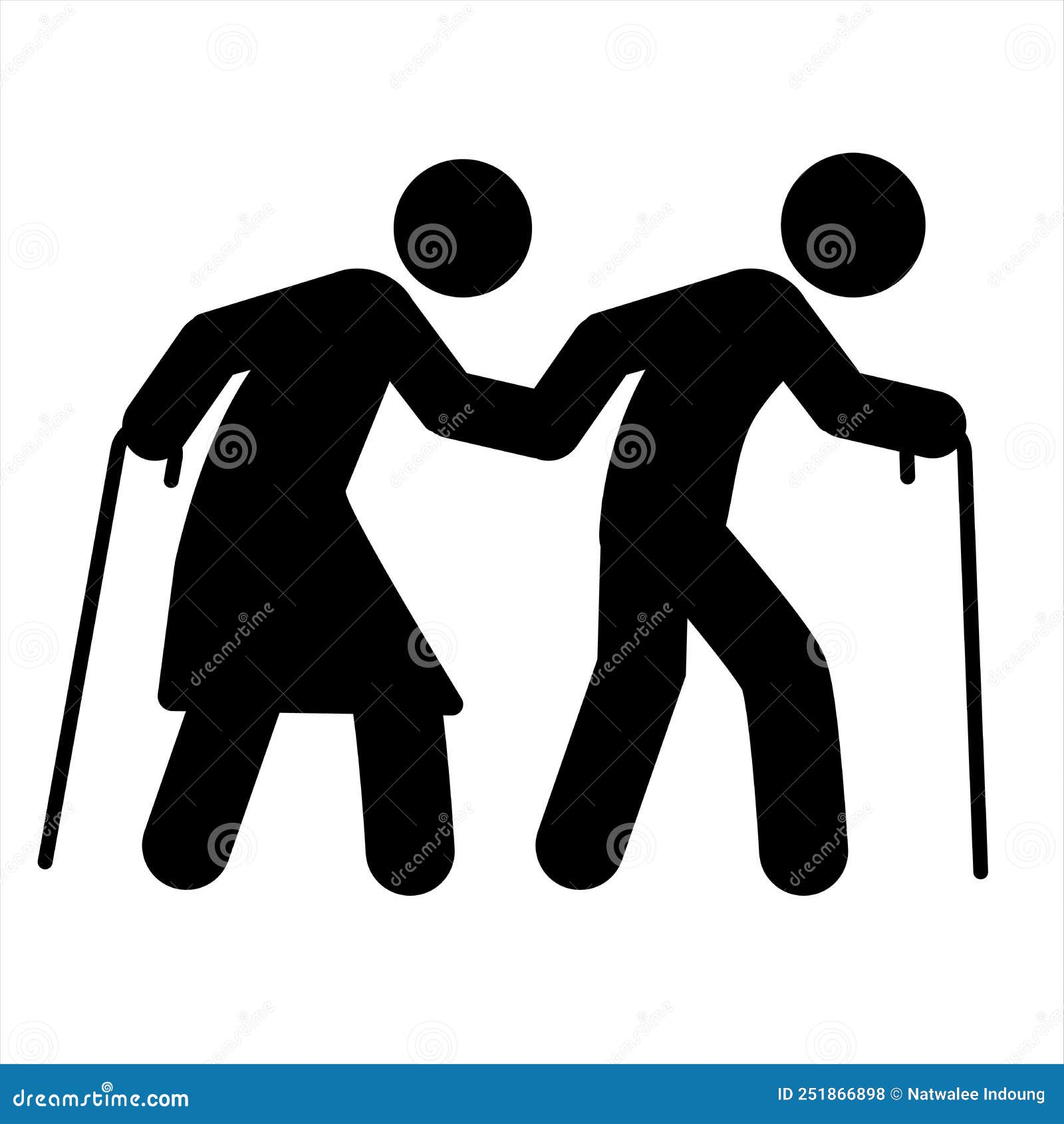 Elderly Symbol. Old People Icon, Button Stock Illustration ...