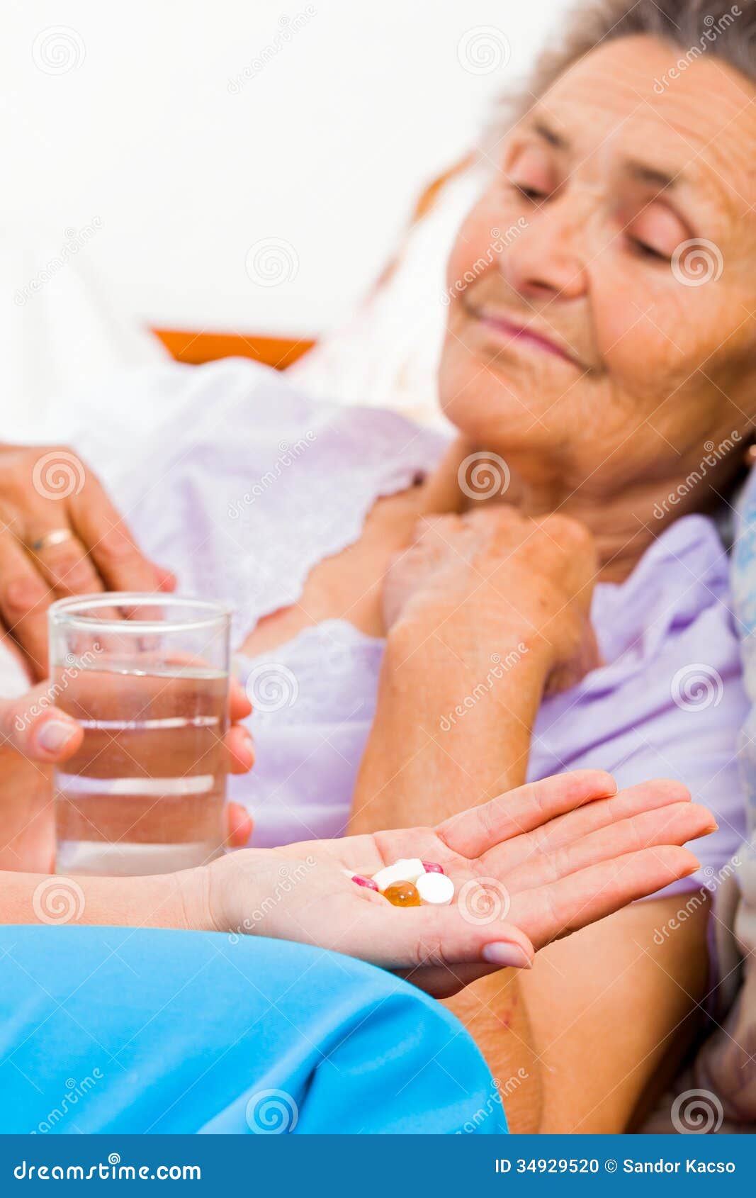 Elderly Taking Pills stock photo. Image of cancer, alzheimers - 34929520