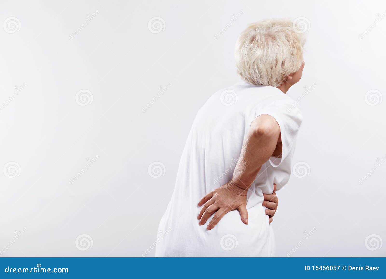 An Elderly Woman with Back Ache Stock Image - Image of people, person ...