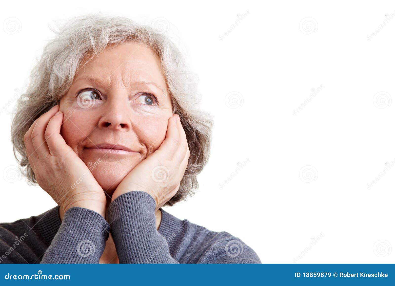Elderly woman daydreaming stock image. Image of dream - 18859879