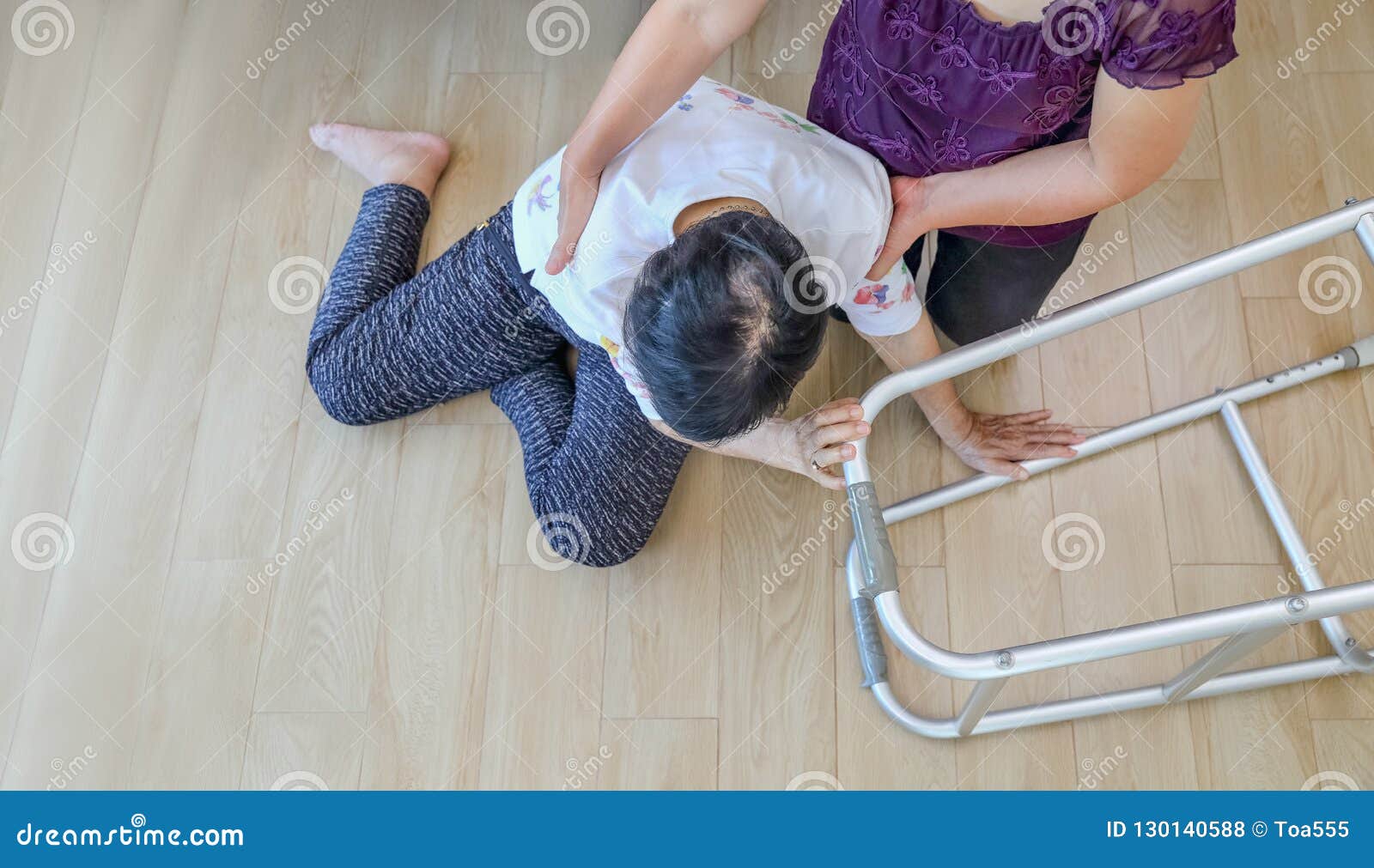 Elderly Woman Falling Down ,hearth Attack. Stock Photo - Image of hand ...