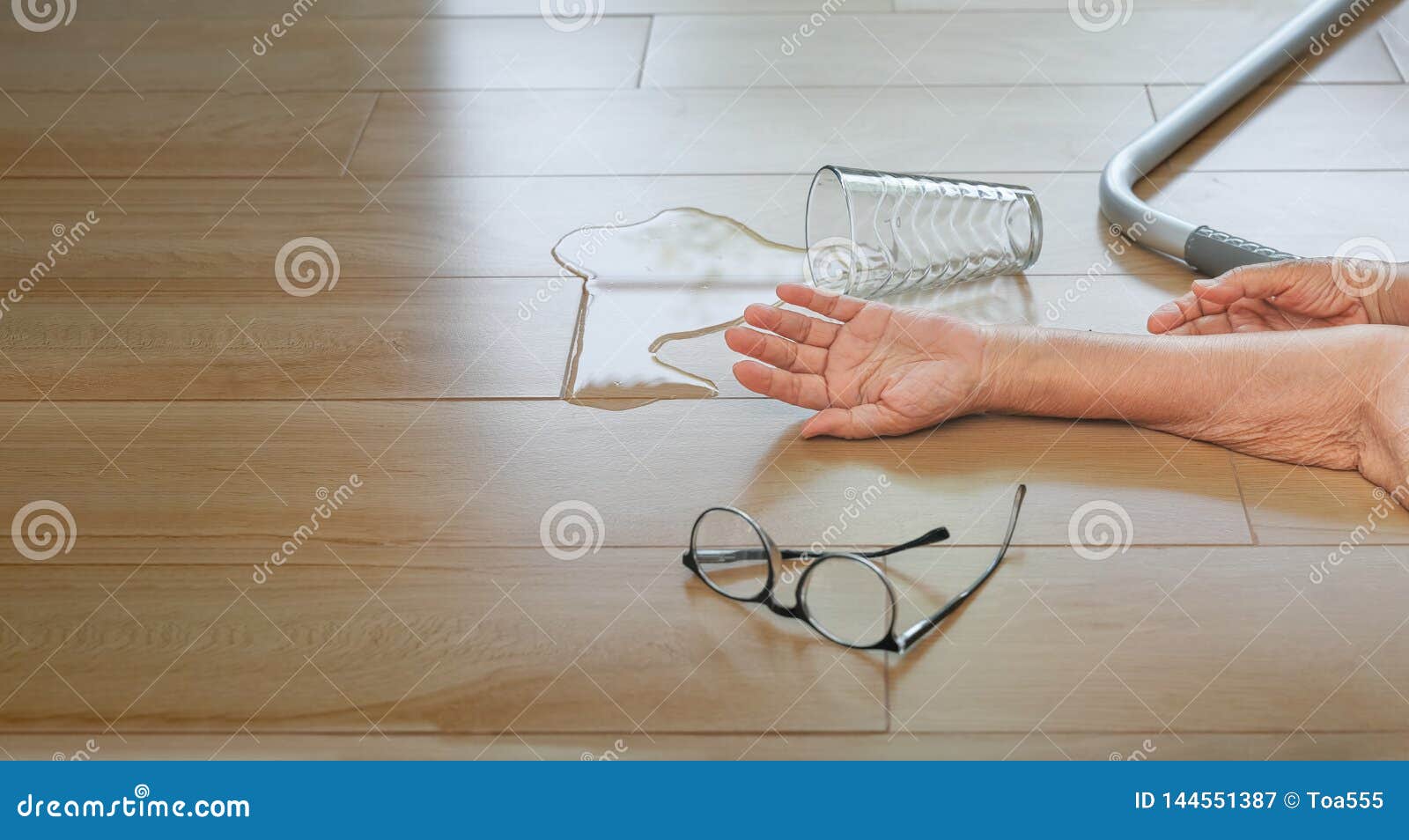 Elderly Woman Falling Down at Home ,hearth Attack Stock Image - Image ...