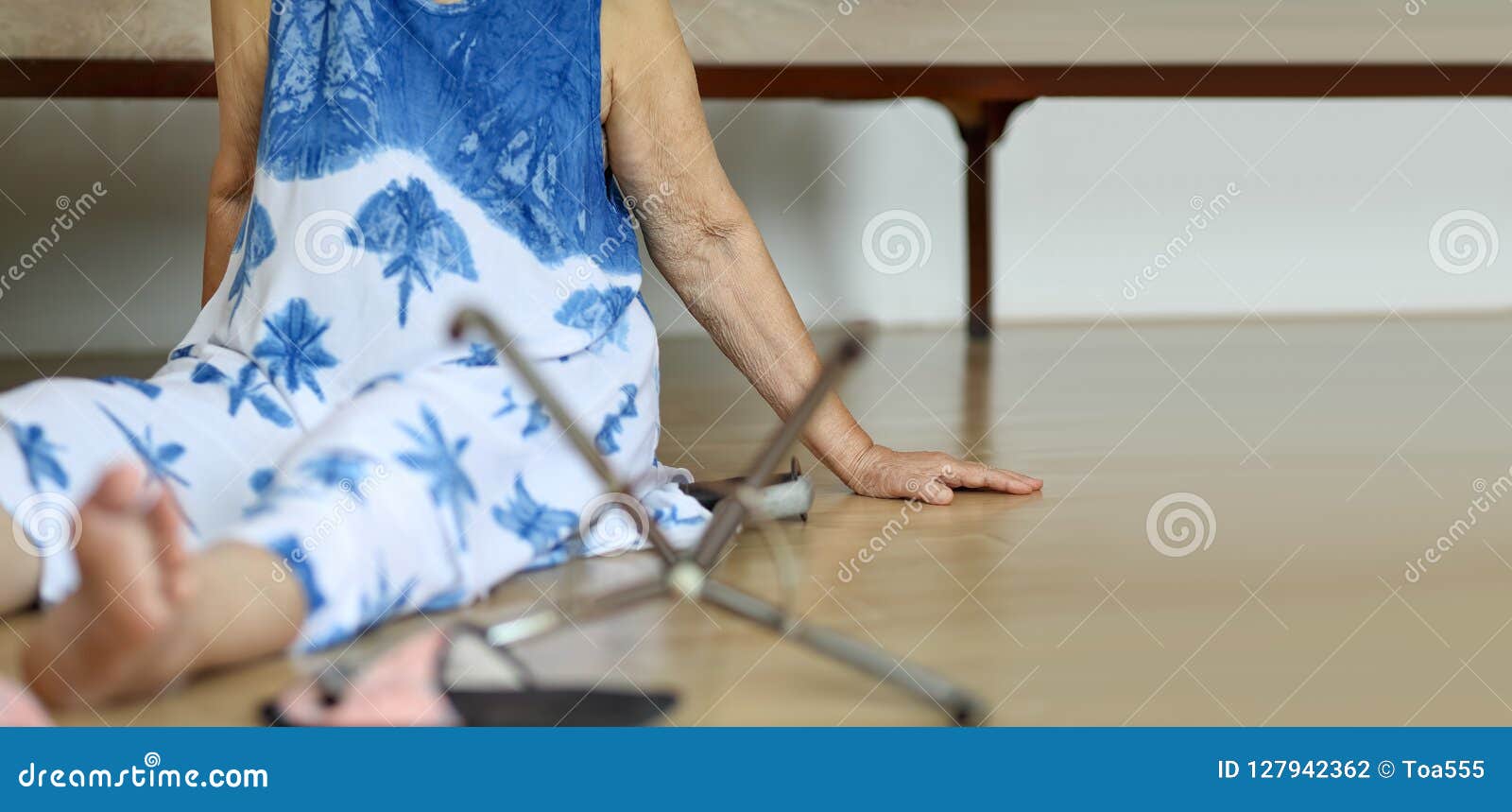 Elderly Woman Falling Down ,hearth Attack. Stock Photo - Image of pain ...