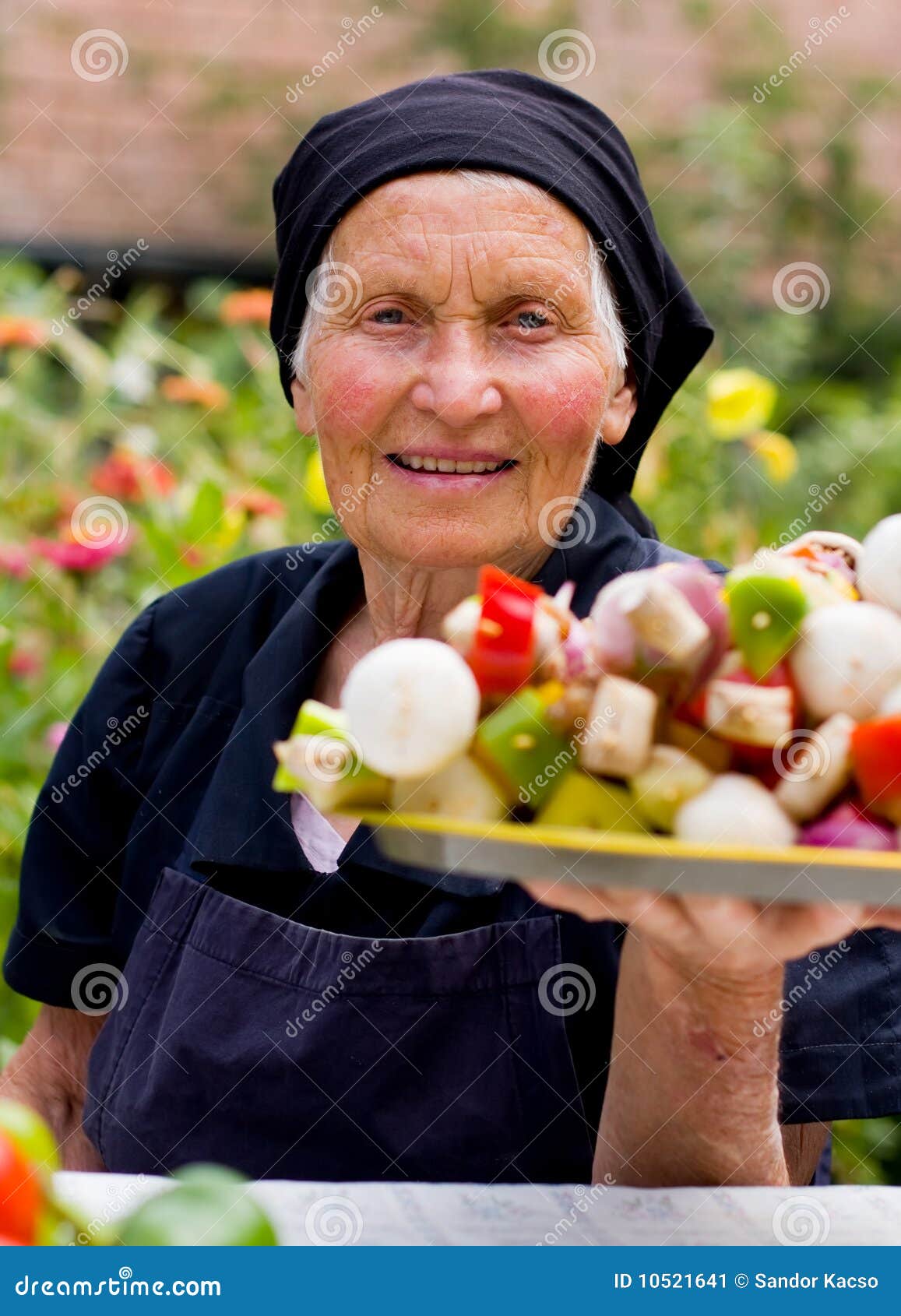 Elderly Woman with Fresh Food Stock Image - Image of people, life: 10521641