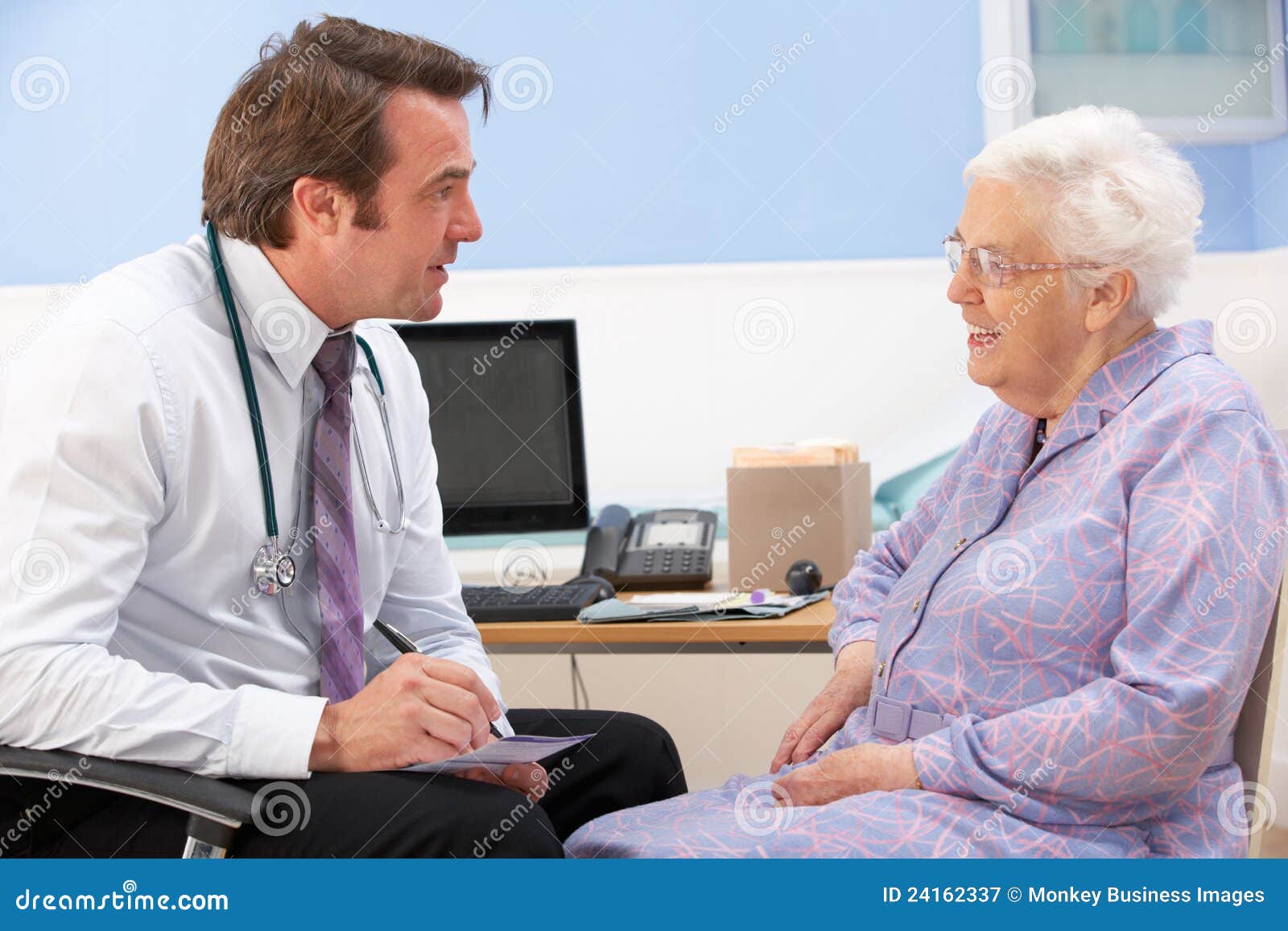 Elderly Woman Getting Help from British GP Stock Image - Image of older ...