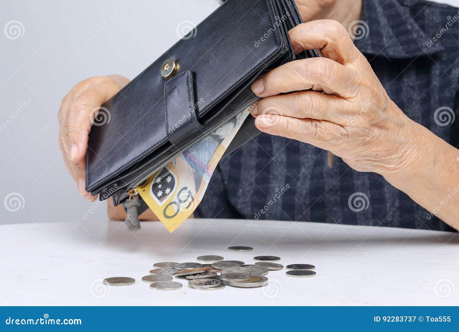 Elderly Woman Having Financial Problem Stock Image - Image of debt ...
