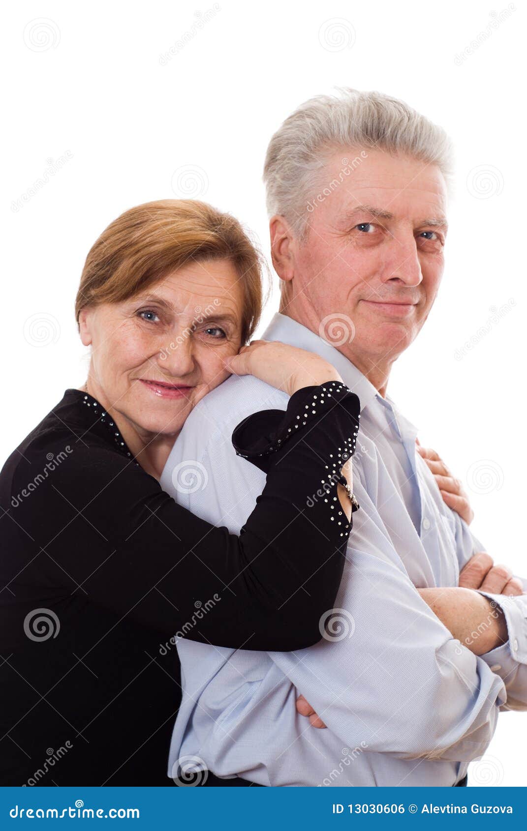 Elderly Woman Hugging a Man Stock Photo - Image of female, people: 13030606