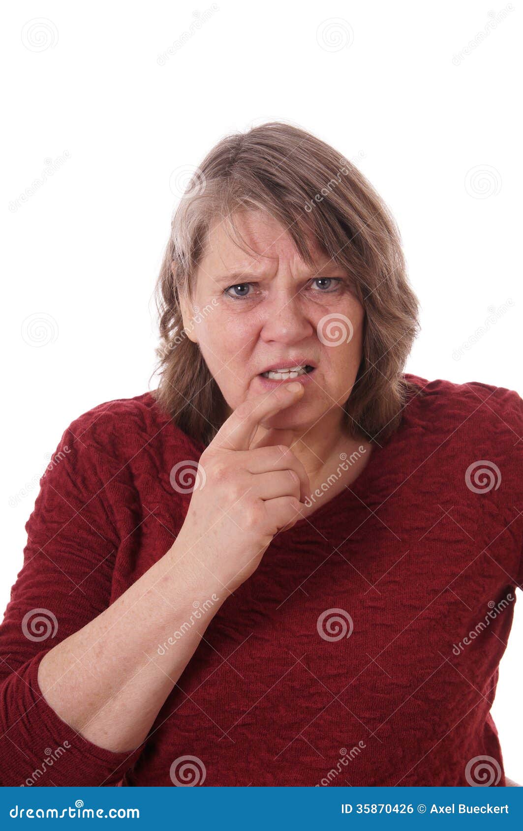 Elderly Woman Looking Confused Stock Photo - Image of mature, alzheimer ...