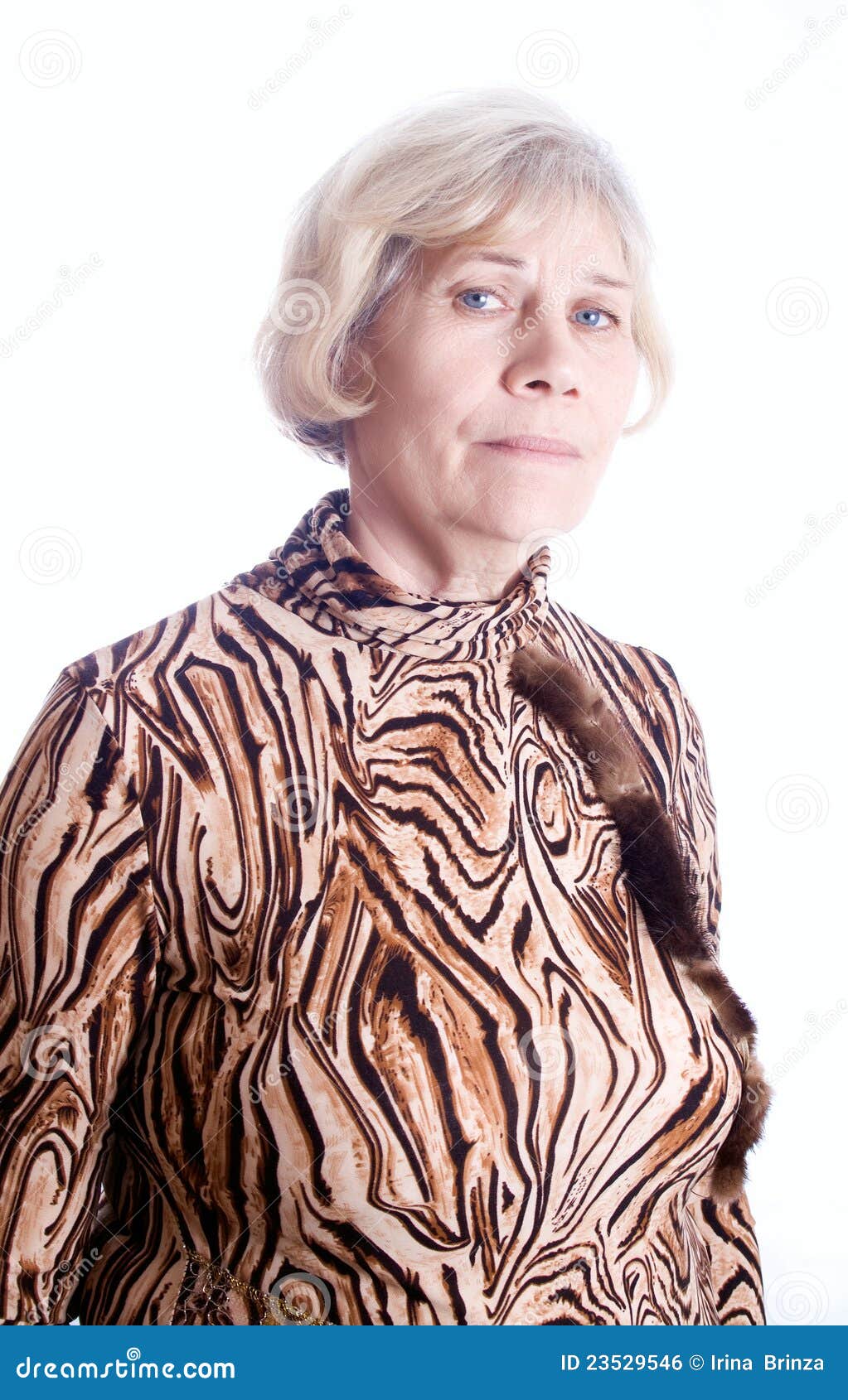 Elderly Woman S Portrait - Isolated Stock Photo - Image of relaxation ...
