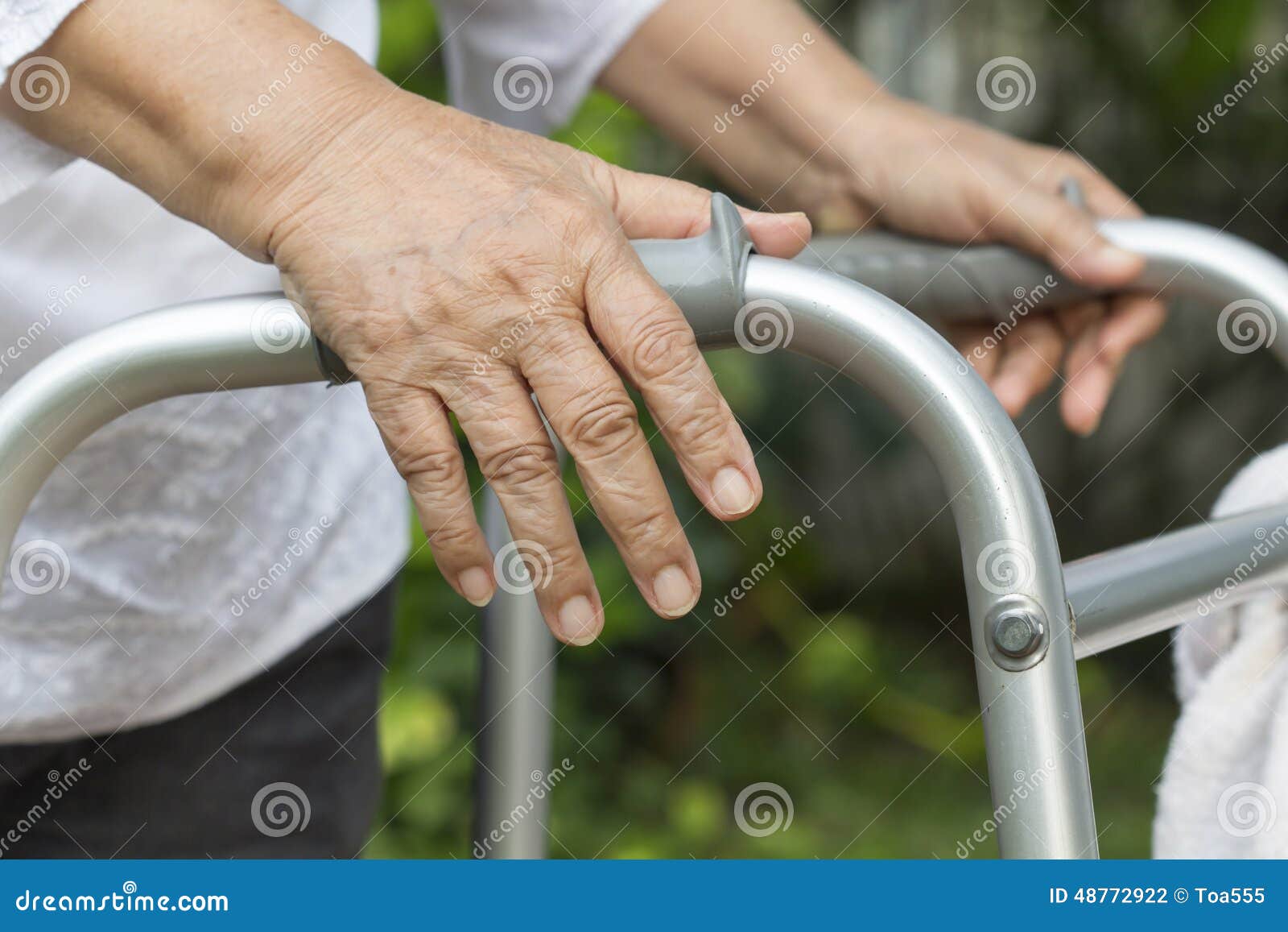 Elderly Woman Using a Walker Stock Photo - Image of pensioner, patient ...