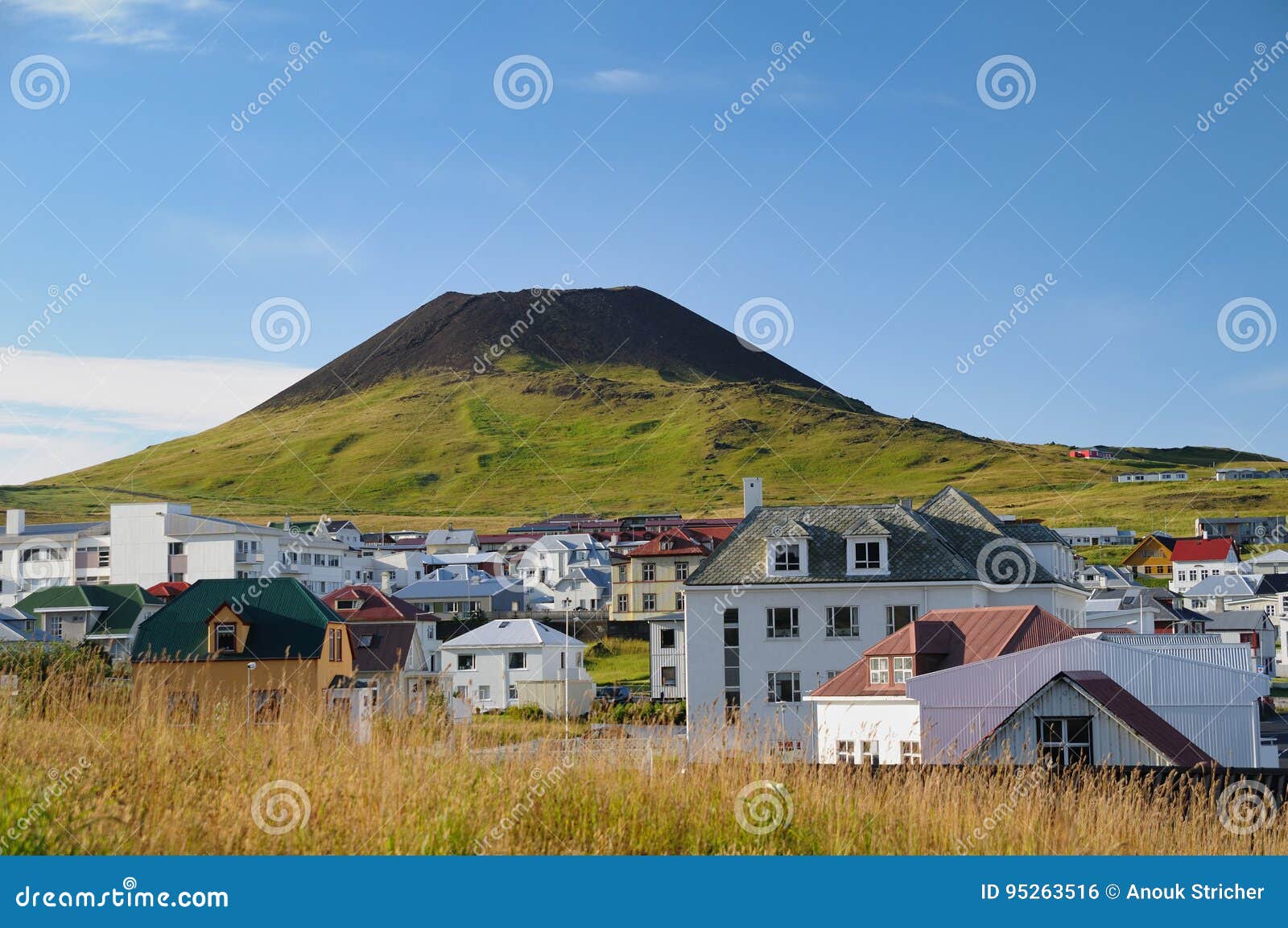 Eldfell Volcano stock photo. Image of eldfell, icelands - 95263516