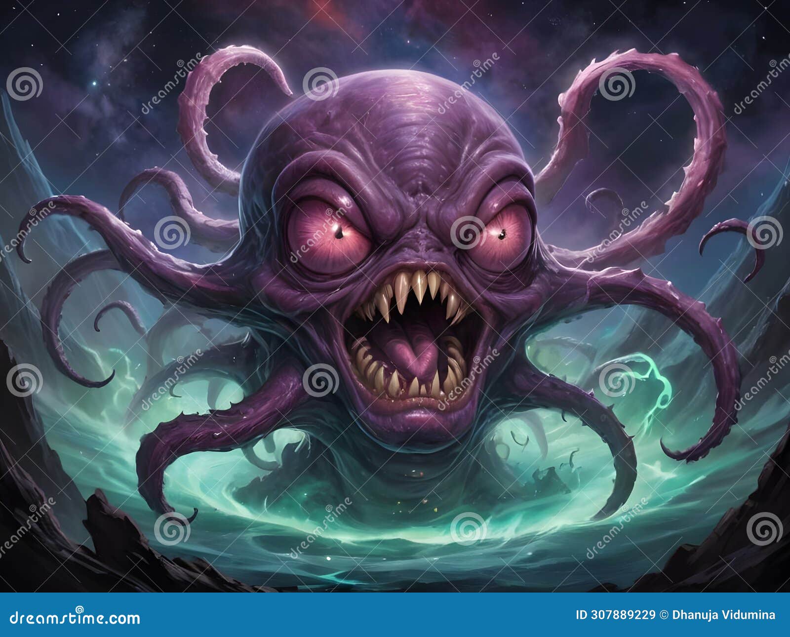 The Eldritch Abomination stock illustration. Illustration of malevolent ...