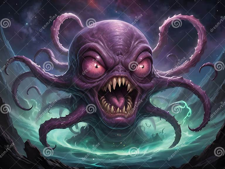 The Eldritch Abomination stock illustration. Illustration of malevolent ...