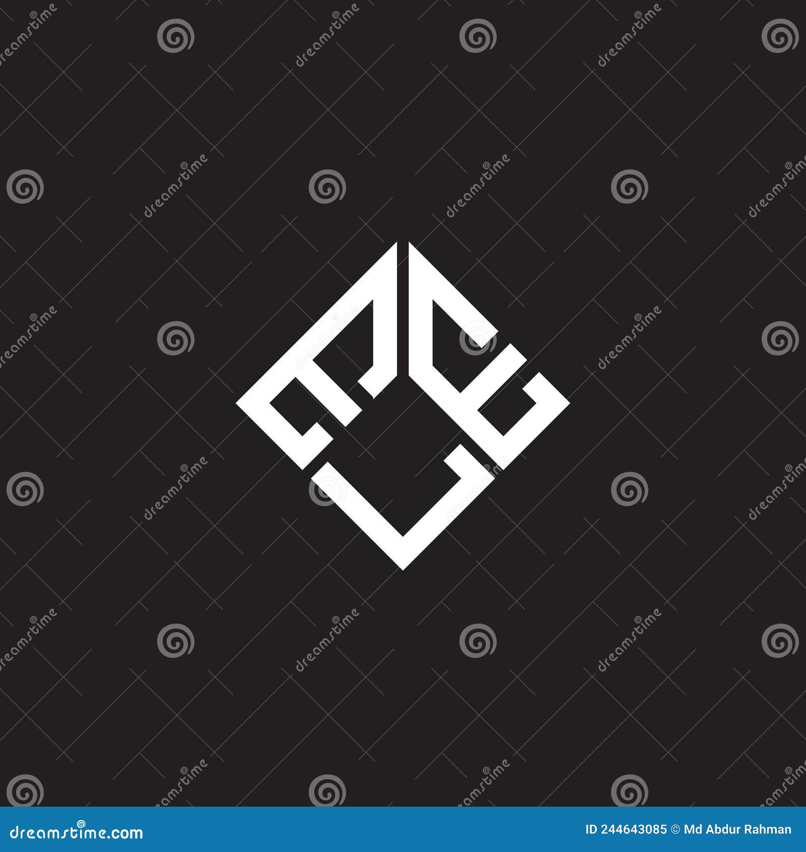 ELE Letter Logo Design On Black Background. ELE Creative Initials ...