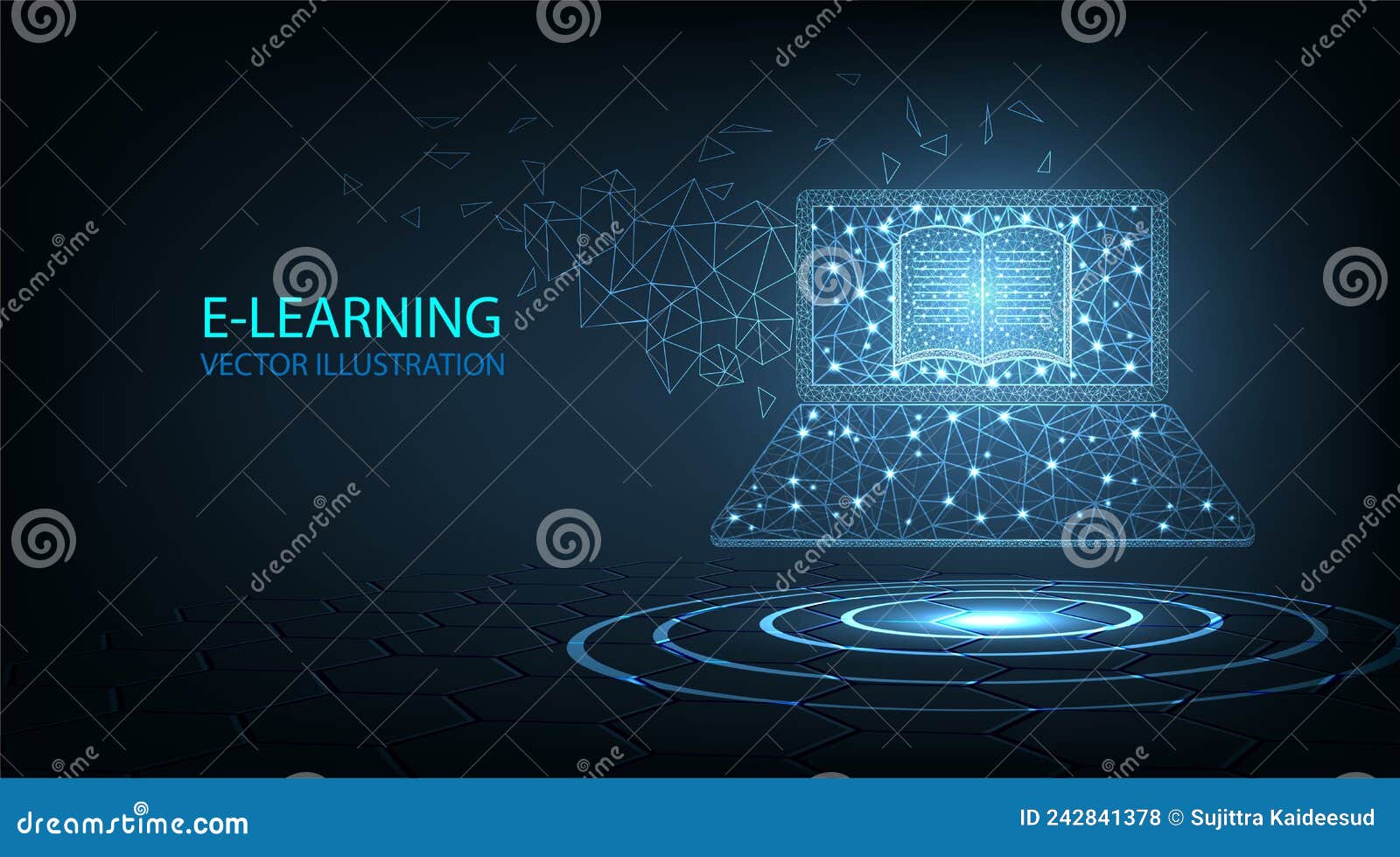 Elearning concept. stock vector. Illustration of infographic - 242841378