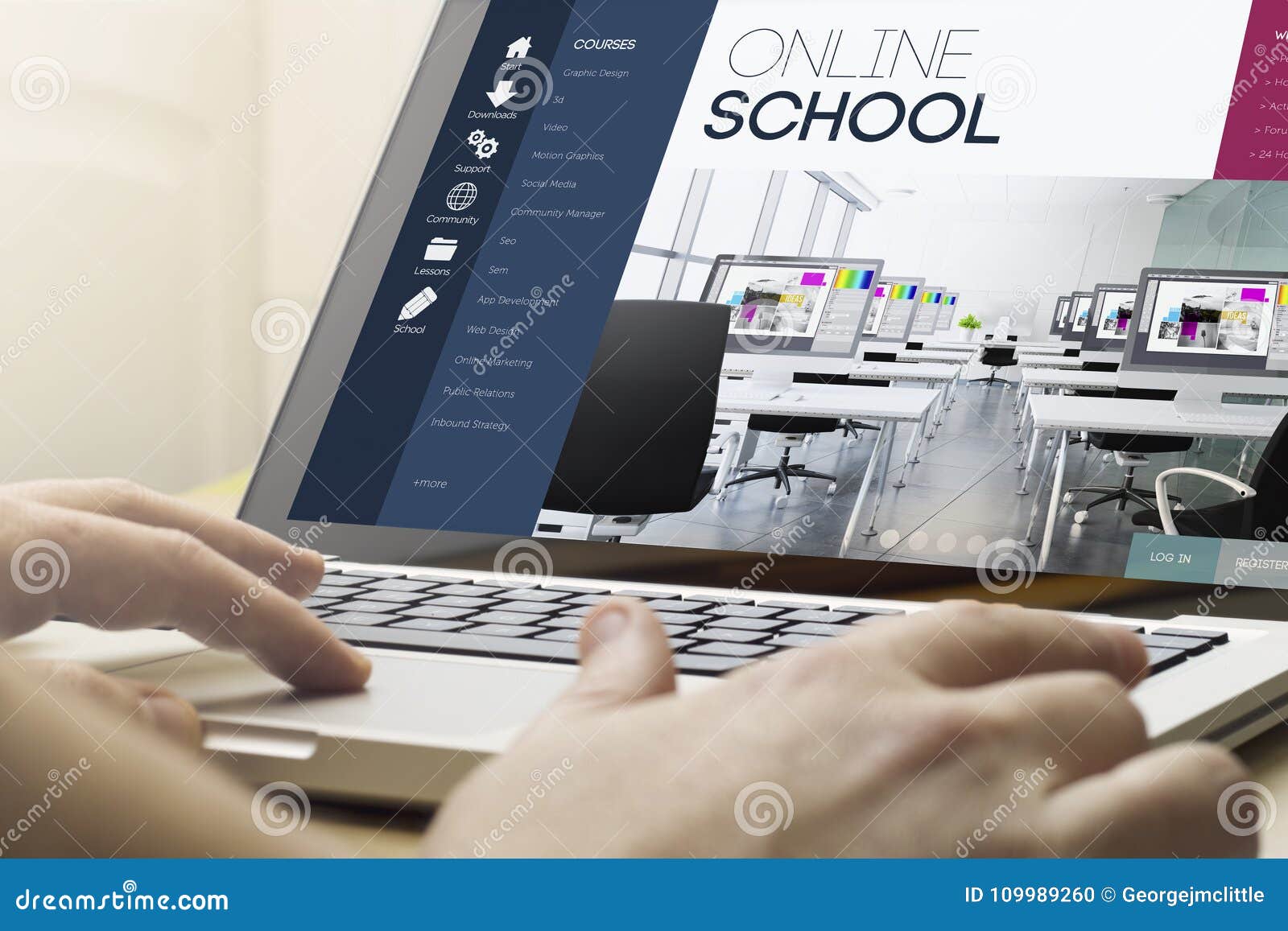 Home Computing Online School Stock Photo - Image of alone, routine ...