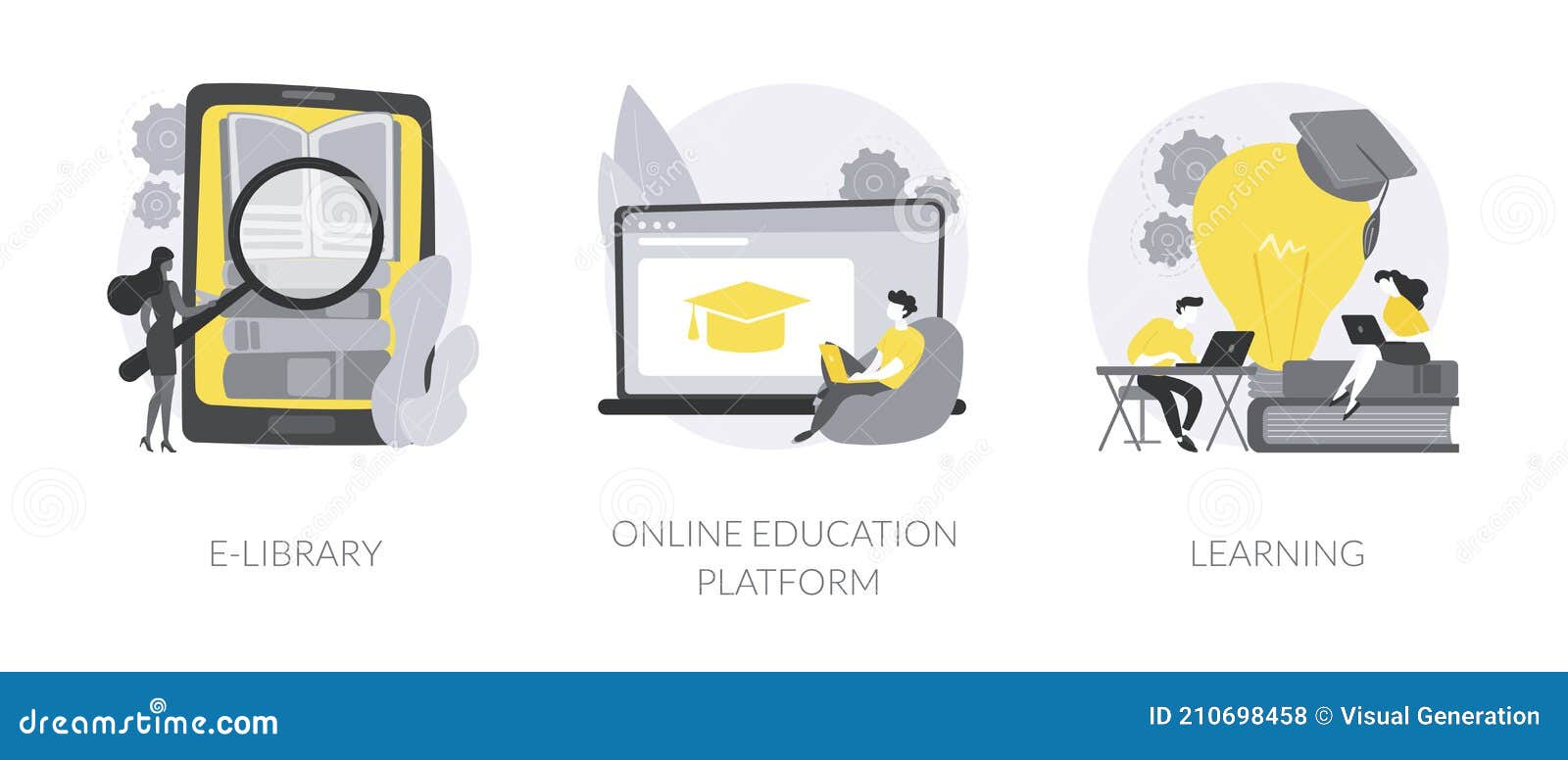 Elearning Courses Abstract Concept Vector Illustrations. Stock Vector ...