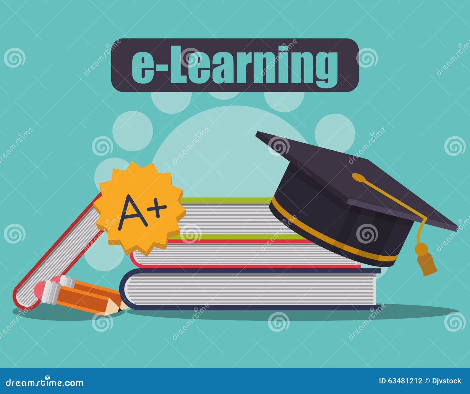 Elearning and ebook design stock vector. Illustration of student - 63481212