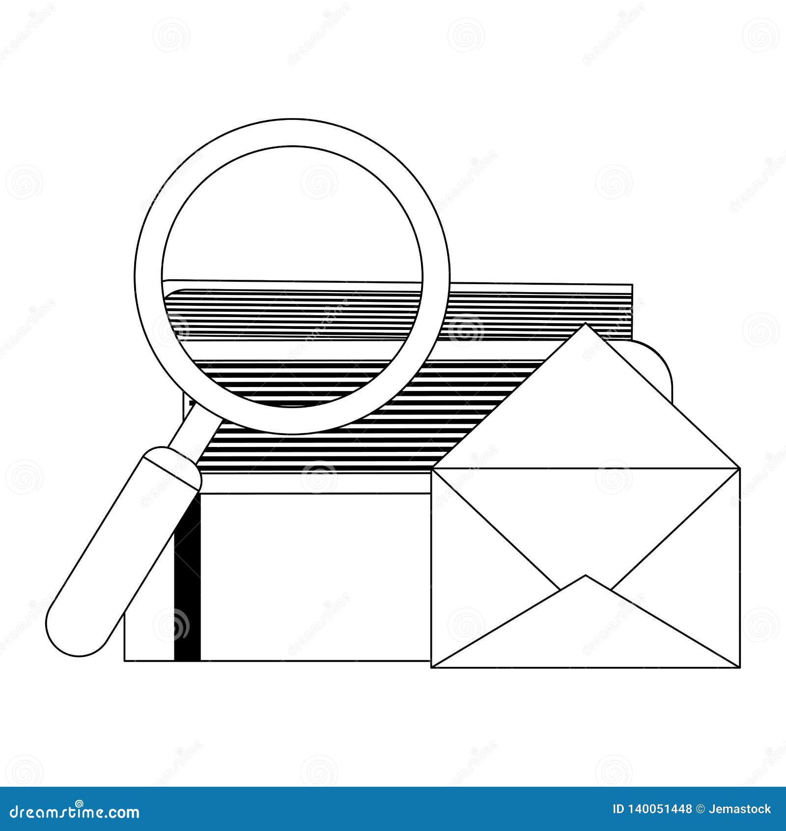 Elearning Education Concept Black and White Stock Vector - Illustration ...