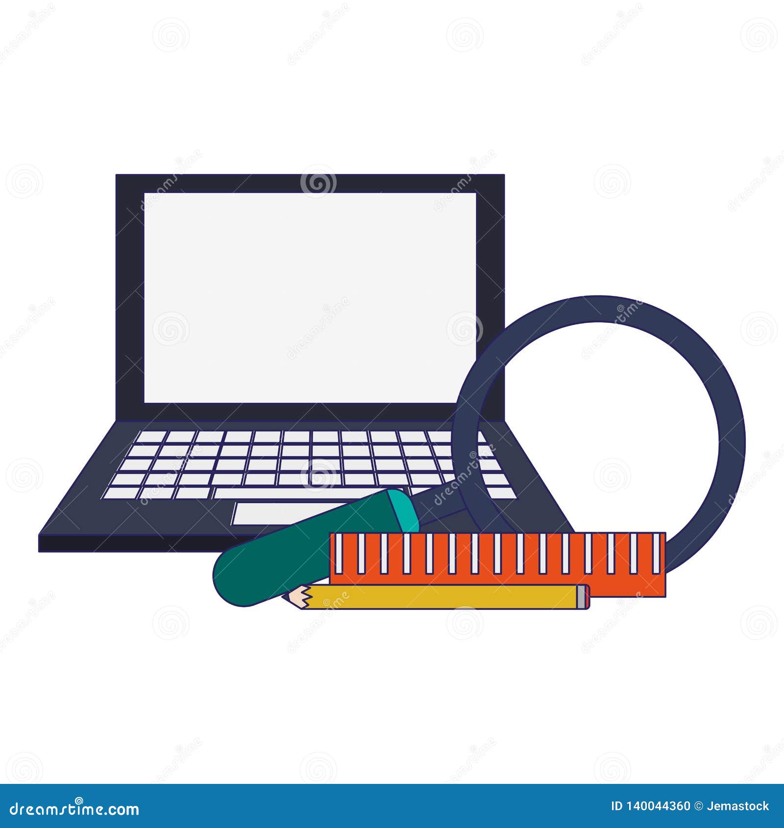 Elearning Education Concept Blue Lines Stock Vector - Illustration of ...