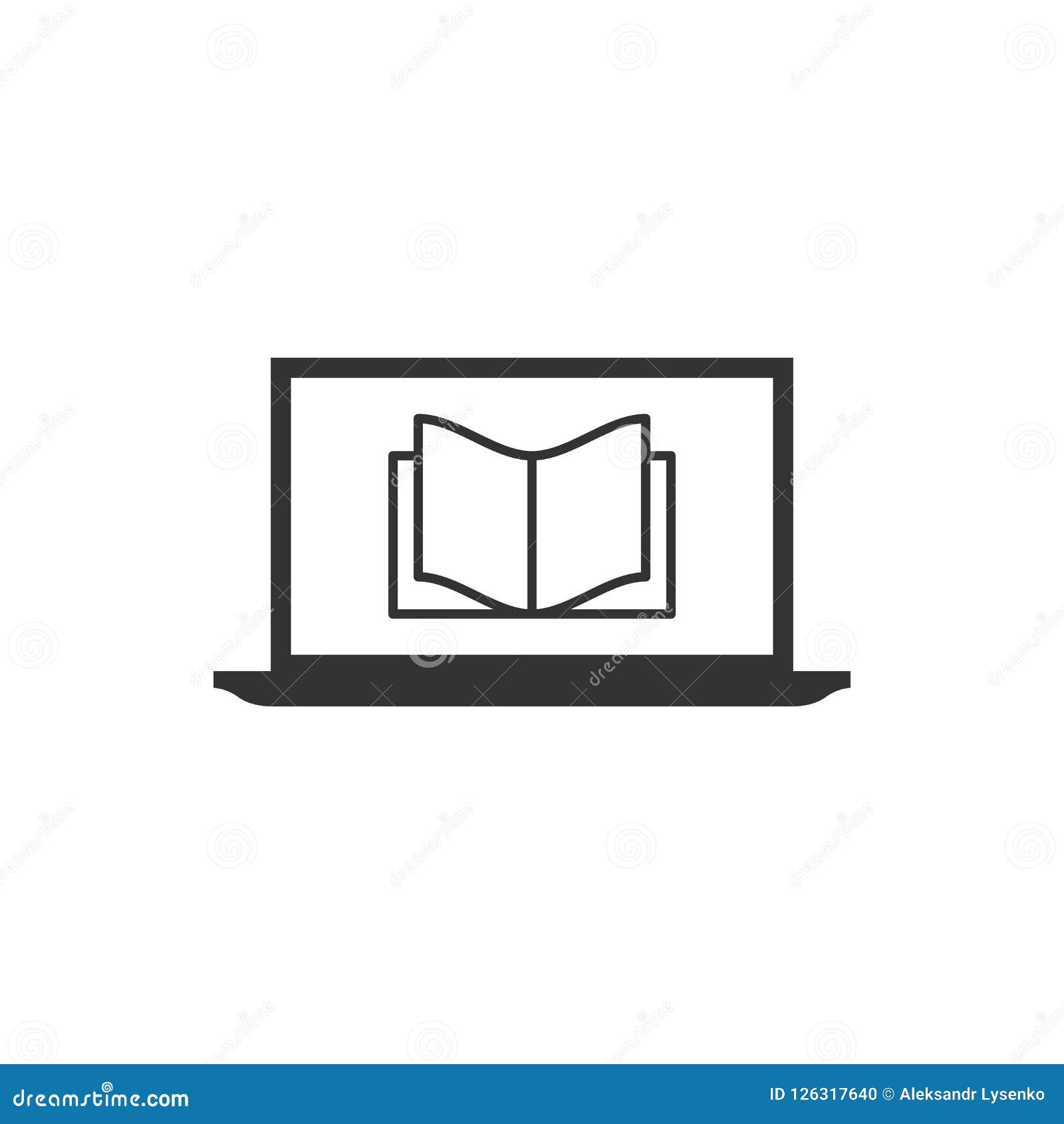Elearning Education Icon in Flat Style. Study Vector Illustration on ...