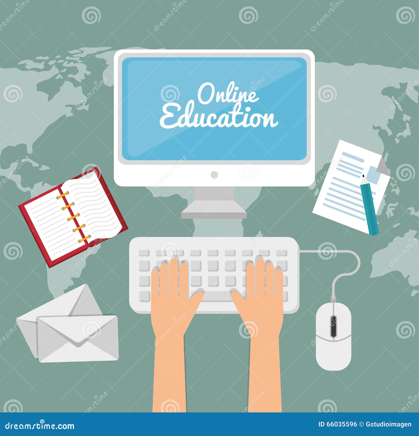 ELearning and education stock illustration. Illustration of knowledge ...