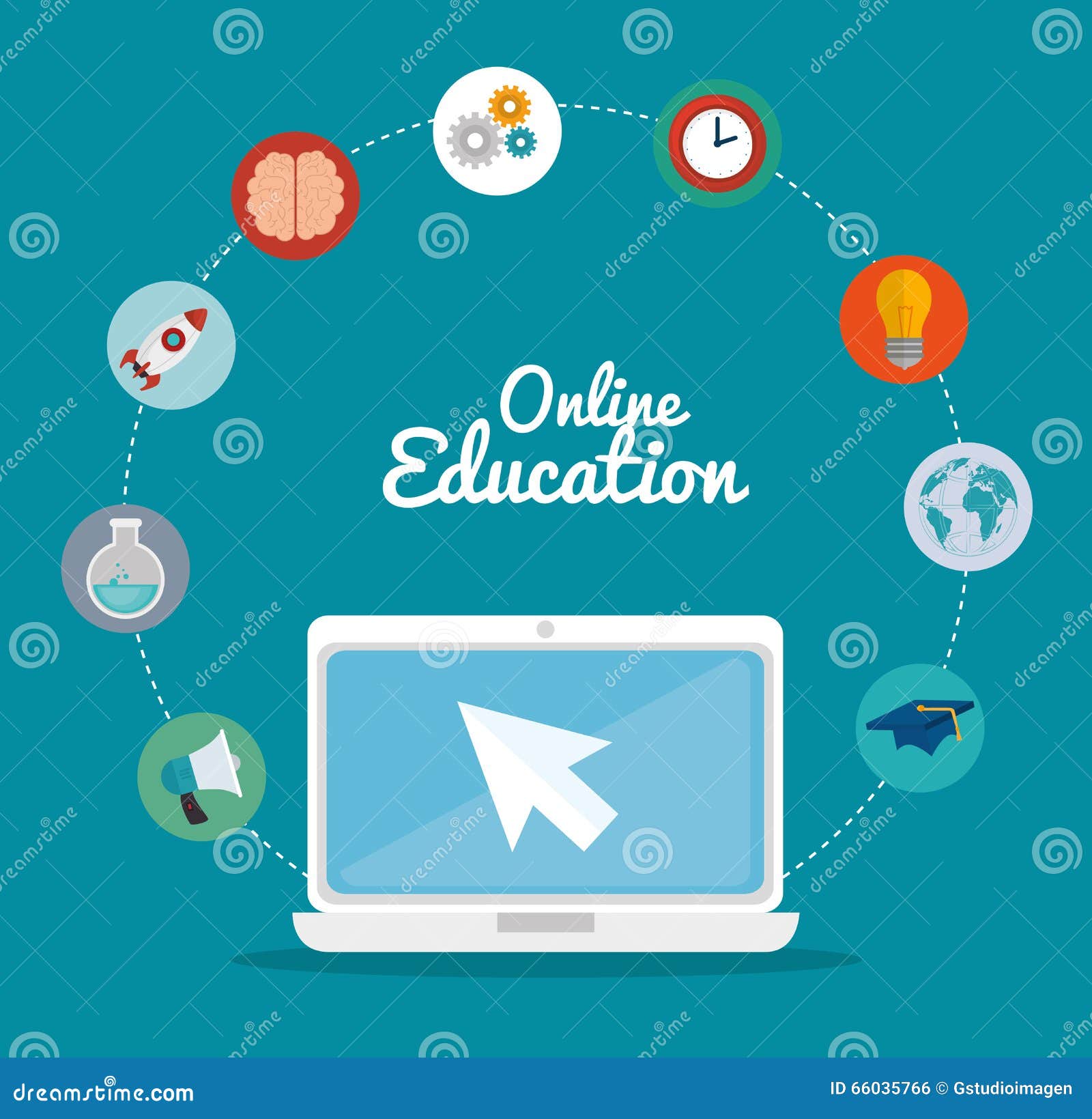 ELearning and education stock illustration. Illustration of science ...