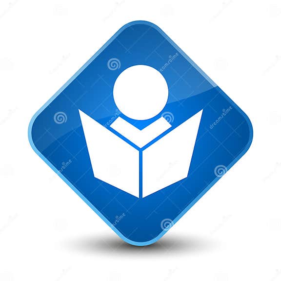 Elearning Icon Elegant Blue Diamond Button Stock Illustration ...