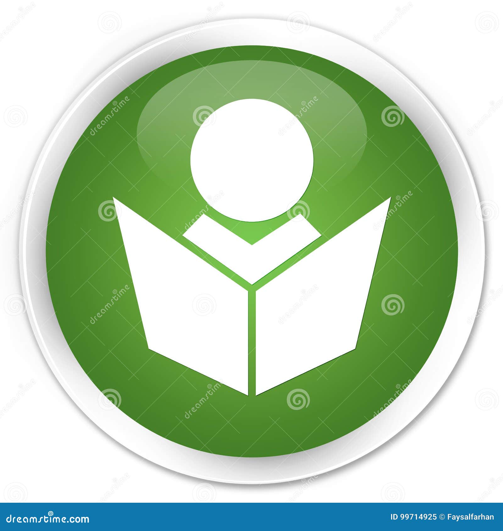 Elearning Icon Premium Soft Green Round Button Stock Illustration ...