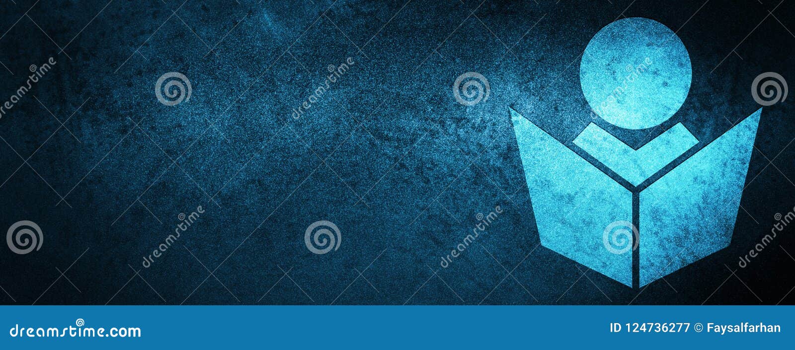 Elearning Icon Special Blue Banner Background Stock Illustration ...