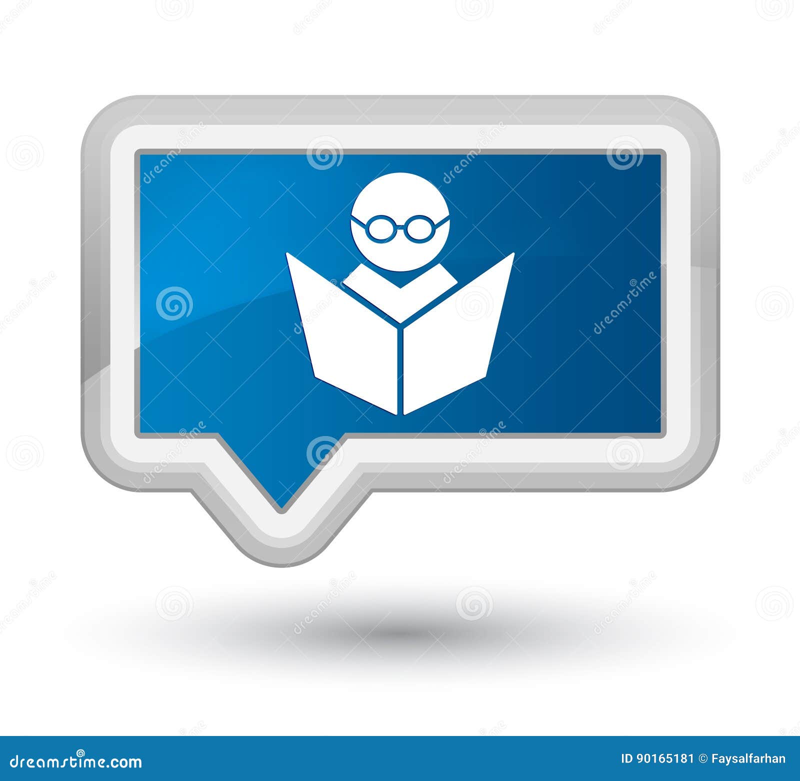Elearning Icon Prime Blue Banner Button Stock Illustration ...