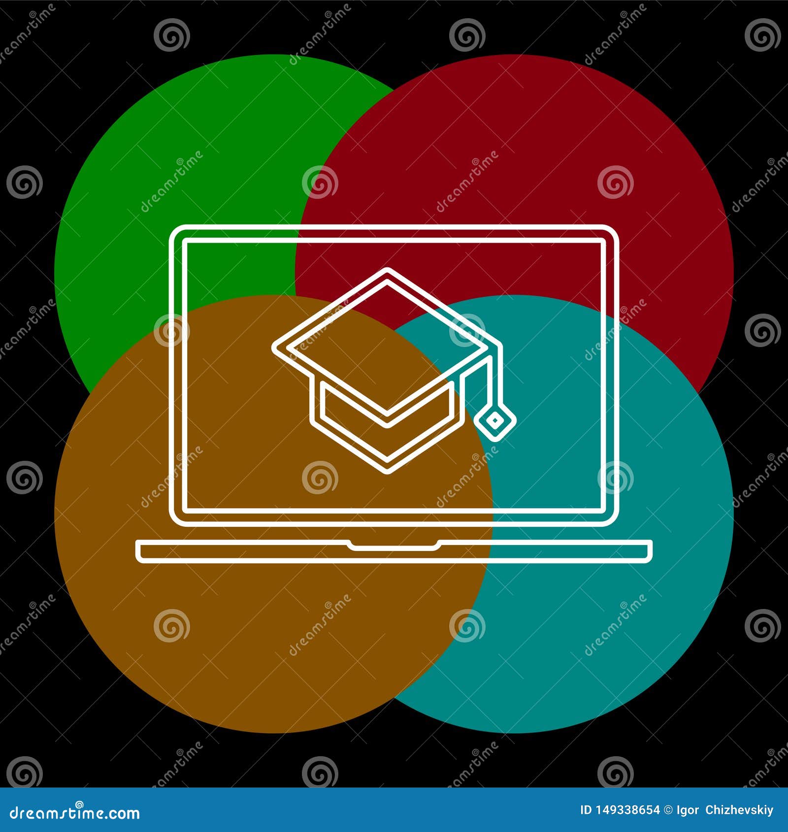 ELearning Icon. Element Illustration. Stock Vector - Illustration of ...