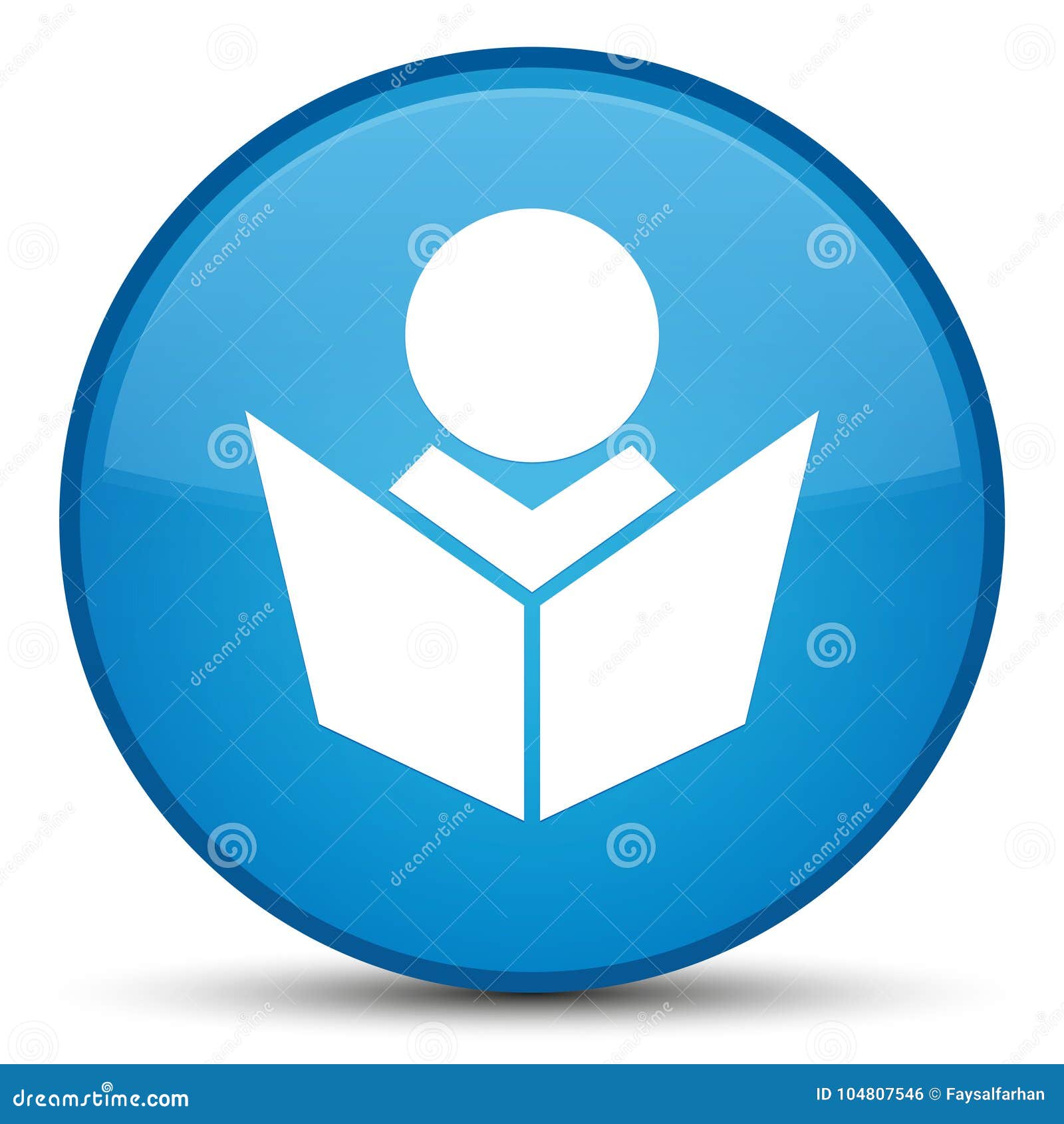 Elearning Icon Special Cyan Blue Round Button Stock Illustration ...