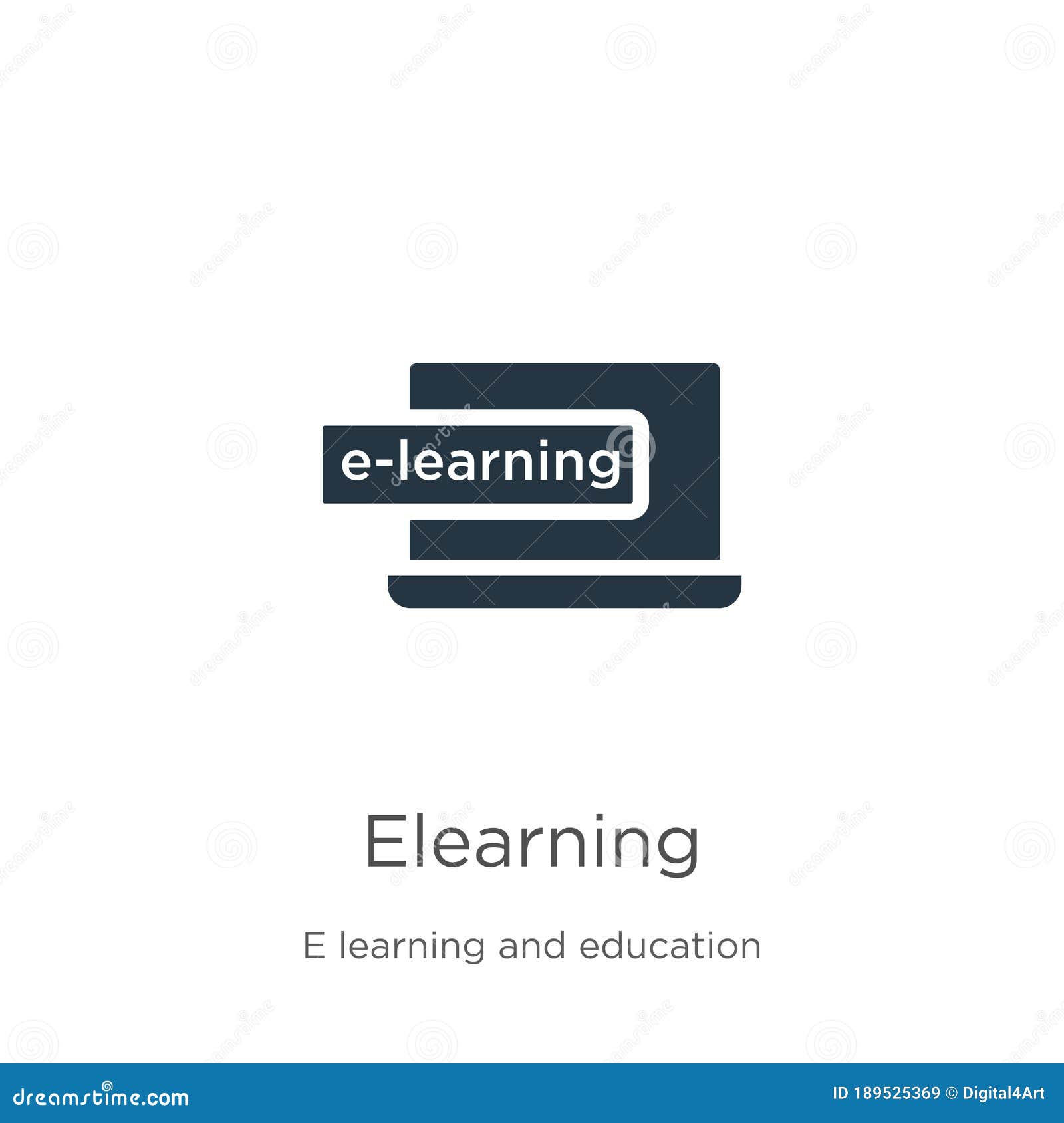 Elearning Icon Vector. Trendy Flat Elearning Icon from E Learning ...