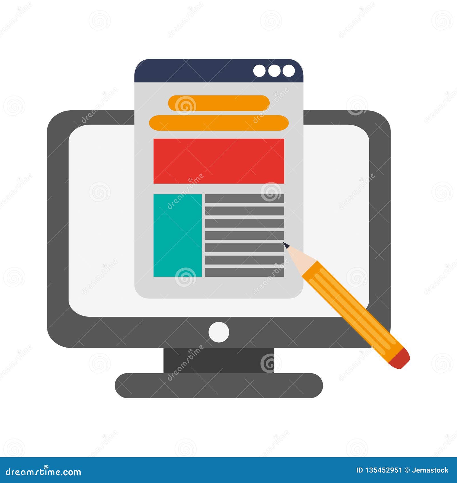 Elearning online education stock vector. Illustration of digital ...