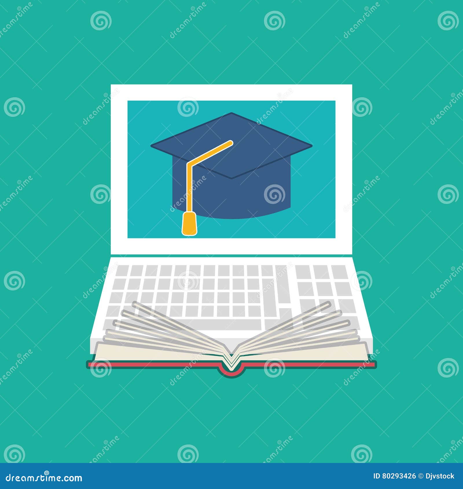 Elearning online education stock vector. Illustration of artistic ...
