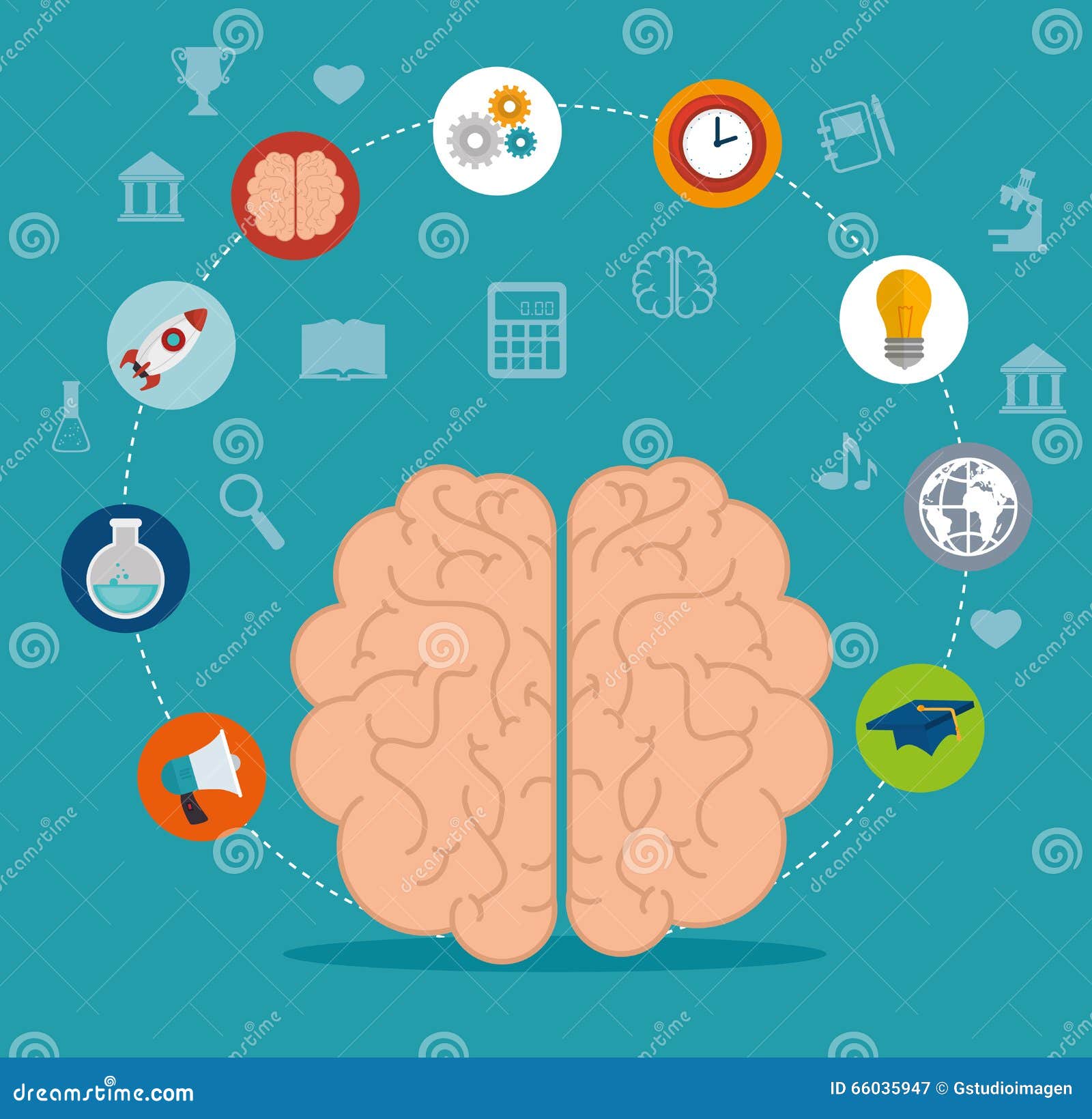 ELearning and Technology Education Stock Illustration - Illustration of ...