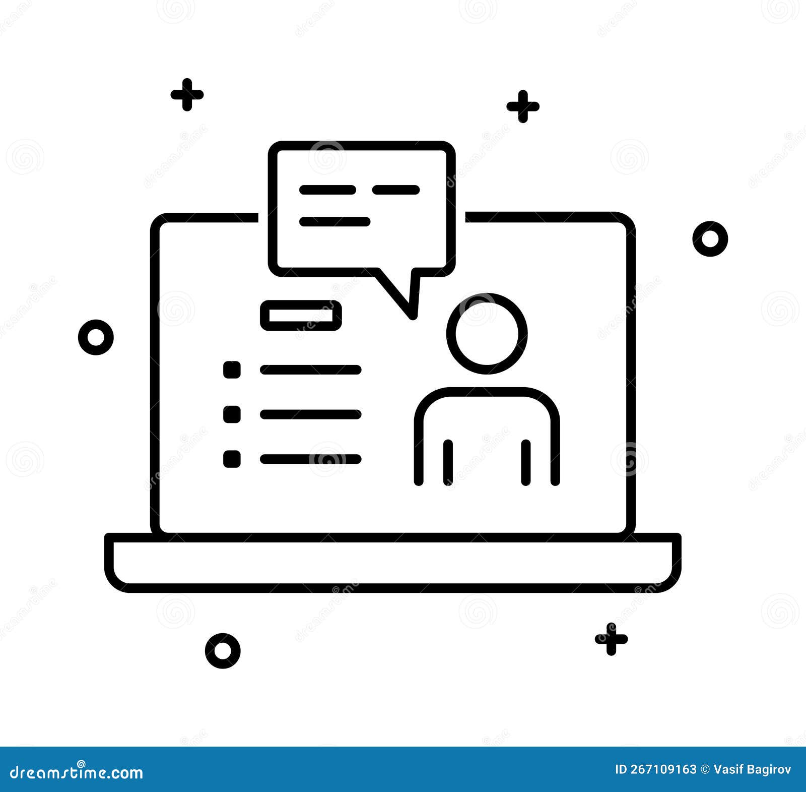 Elearning Vector Icon On White Background. Flat Vector Elearning Icon ...