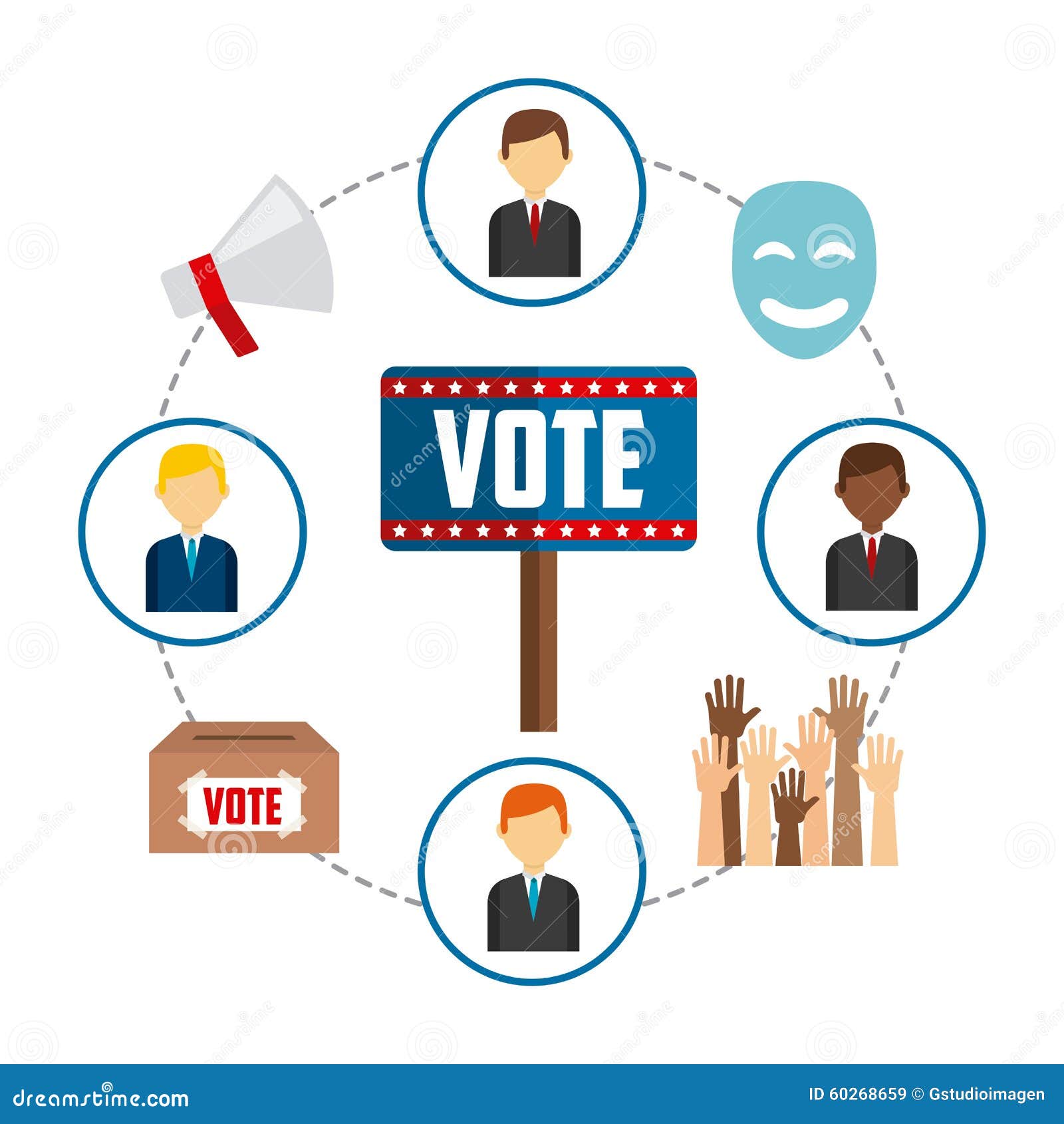 Elecciones democráticas ilustración del vector. Ilustración de concepto ...