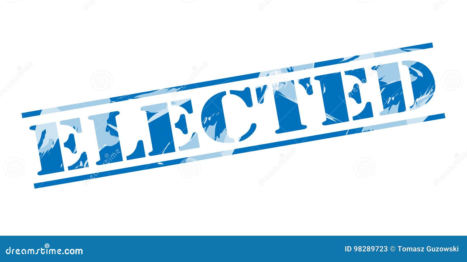 Elected blue stamp stock illustration. Illustration of white - 98289723