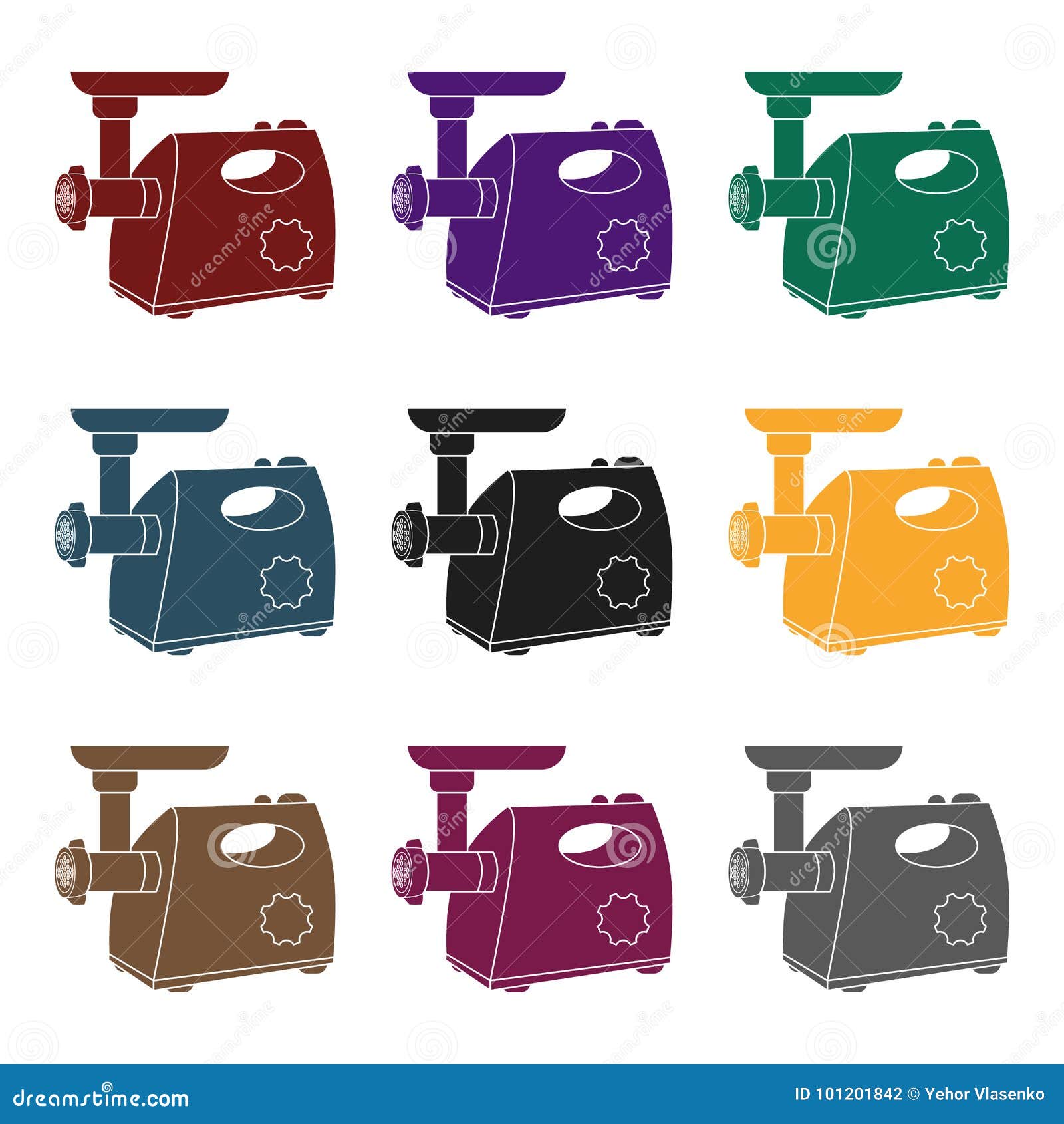 Electical Meat Grinder Icon Stock Vector - Illustration of mince ...
