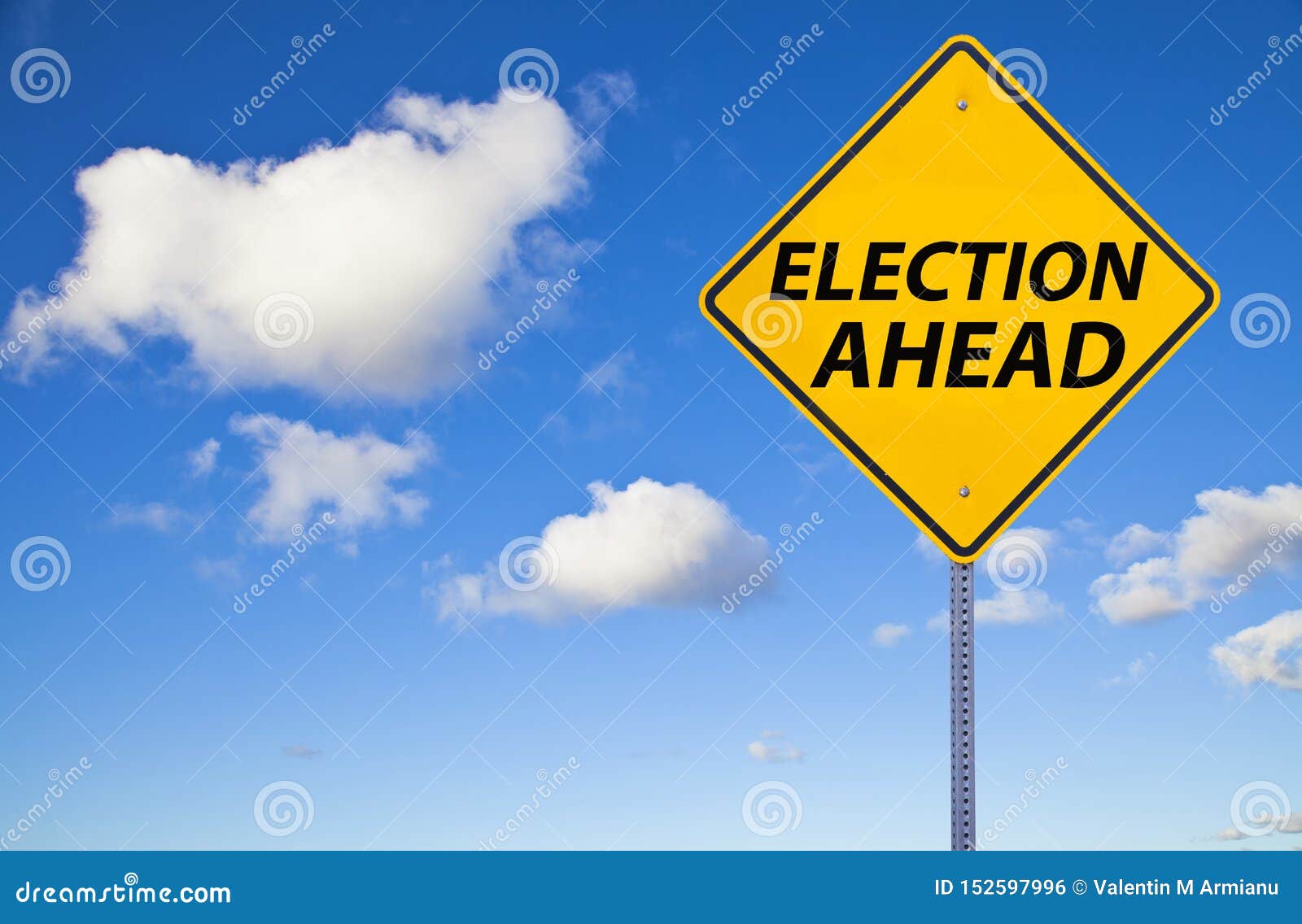 Election ahead sign stock photo. Image of space, voting - 152597996