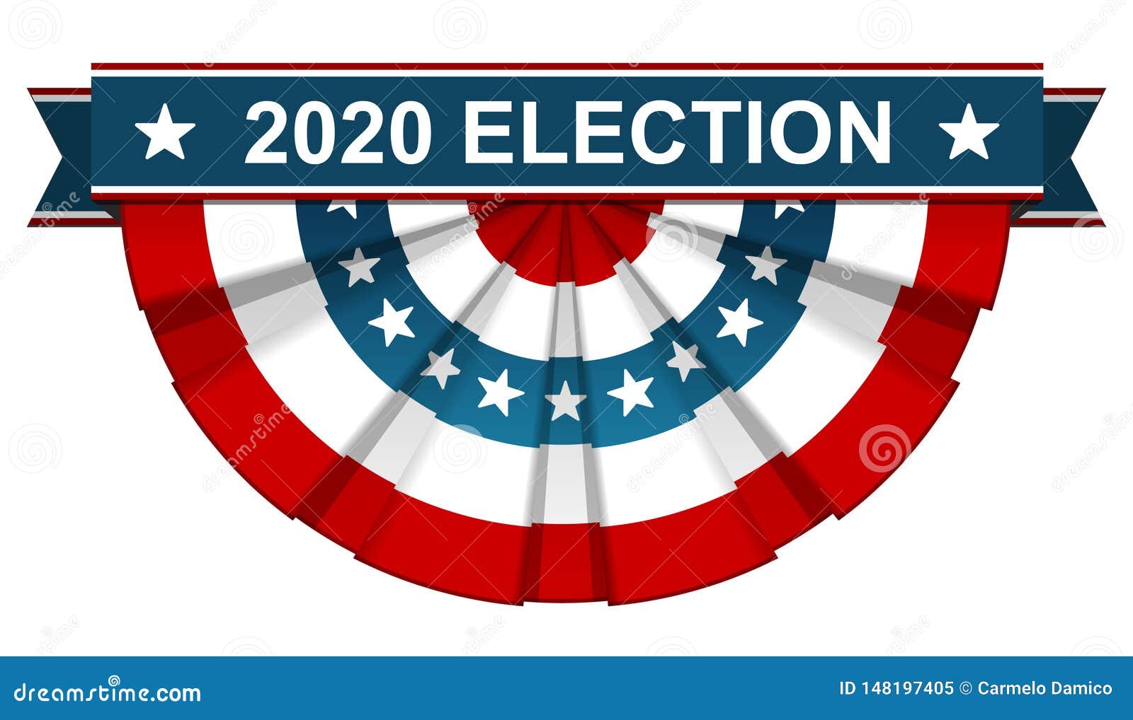 2020 Election on American Flag Stock Illustration - Illustration of ...