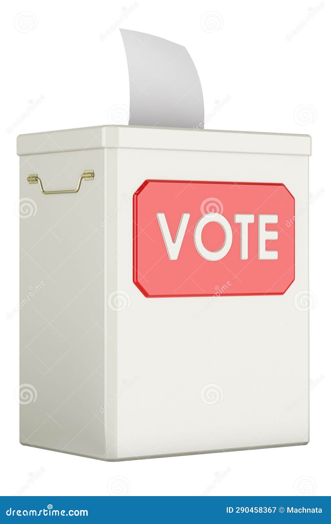 Election Ballot Box, Voting Box. 3D Rendering Stock Illustration ...