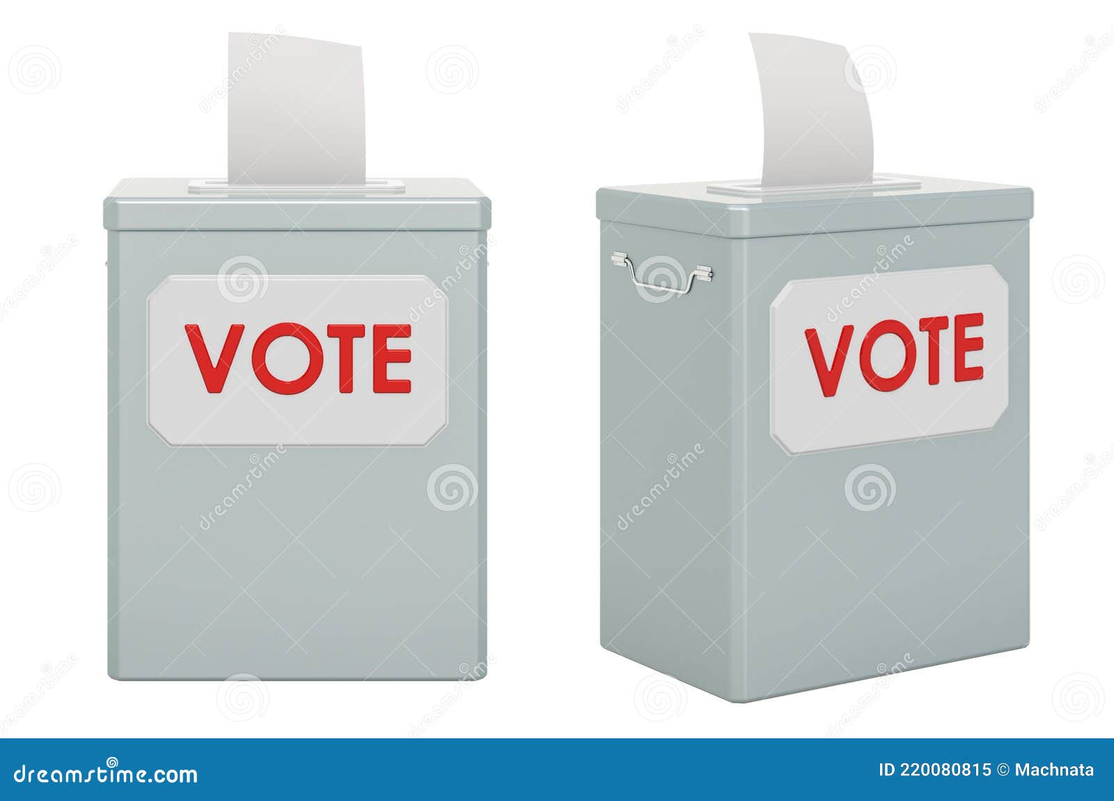 Voting In Side View In Pink Background 3D Render Stock Image ...