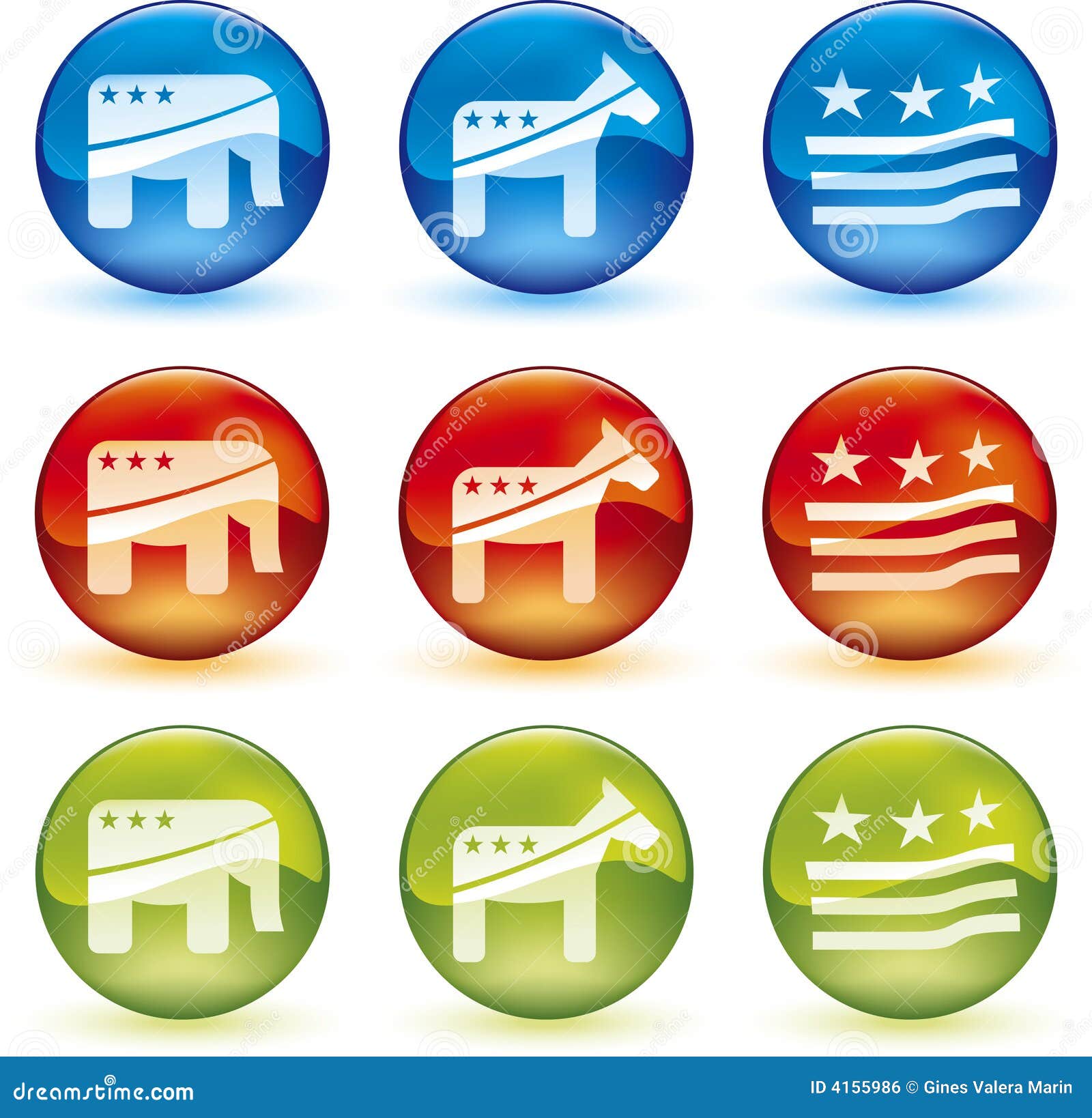 Election balls (vector) stock vector. Illustration of glossy - 4155986