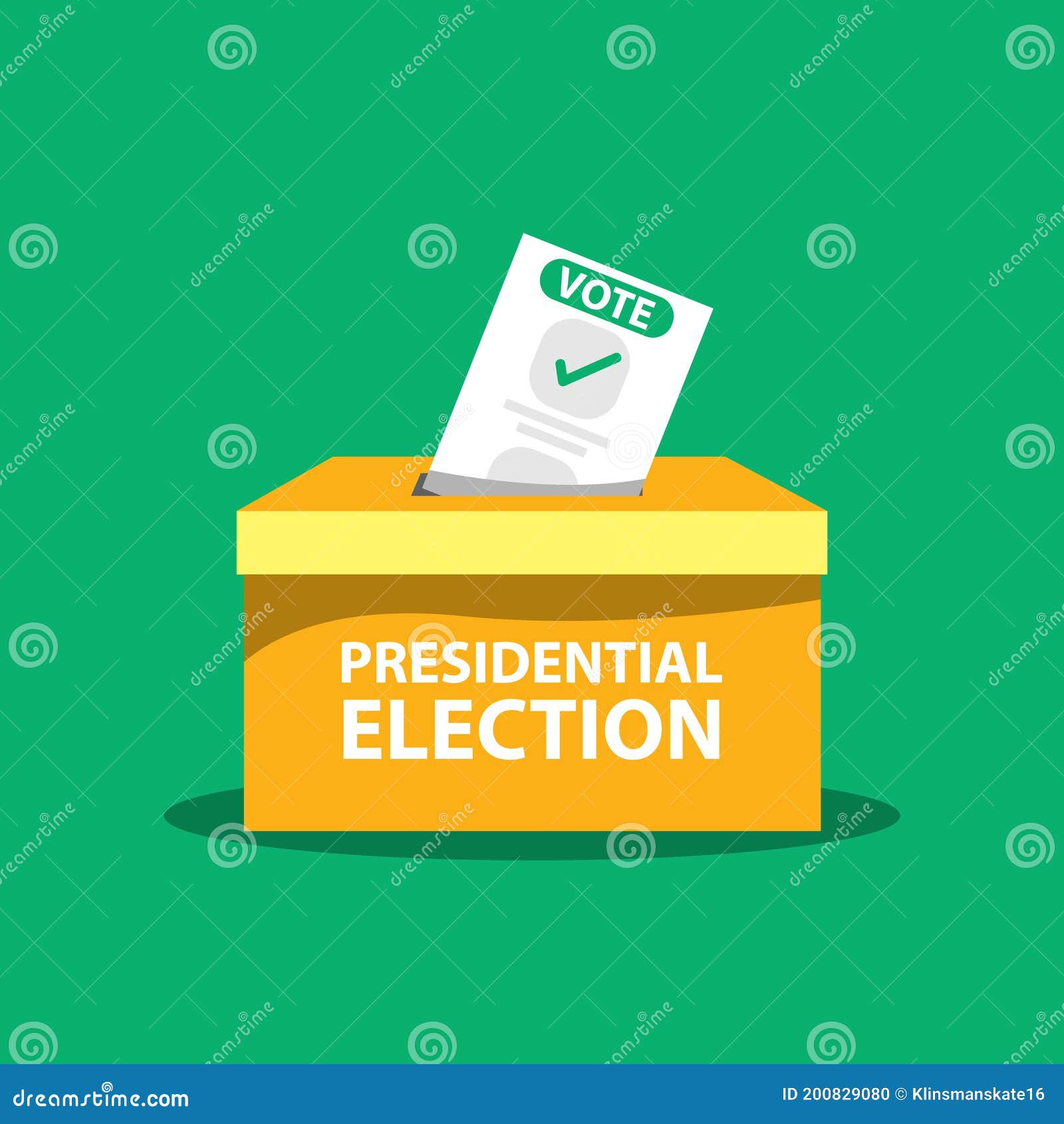 Election Box Voting Concept Design on Green Background Stock ...