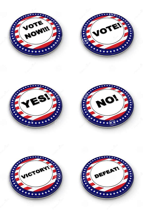 Election button collection stock illustration. Illustration of ...