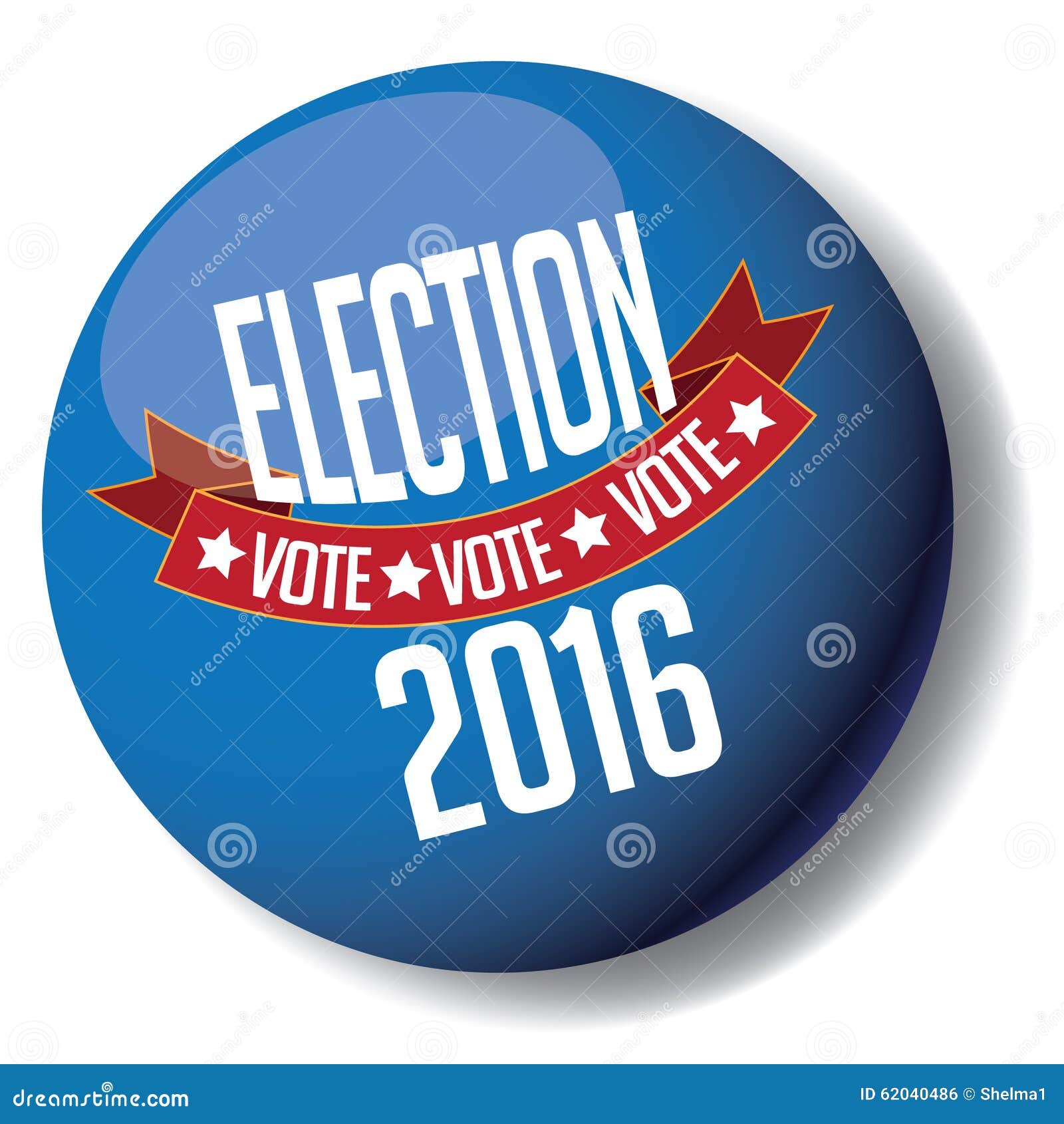 Election 2016 button stock vector. Illustration of candidate - 62040486