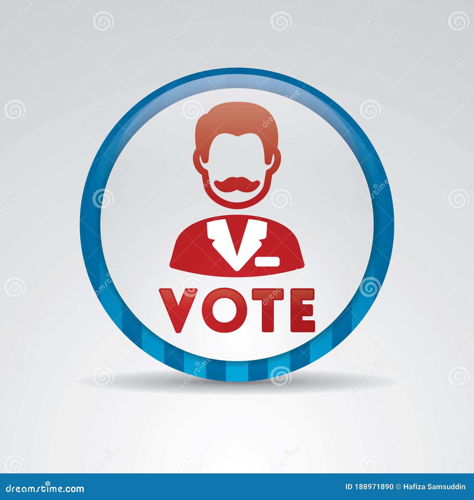Election Button. Vector Illustration Decorative Design Stock Vector ...